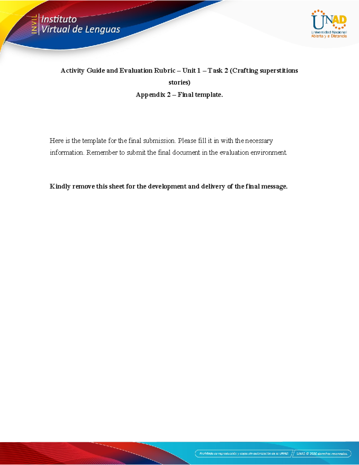 Appendix 2 - Final template - Task 2 Crafting superstitions stories ...