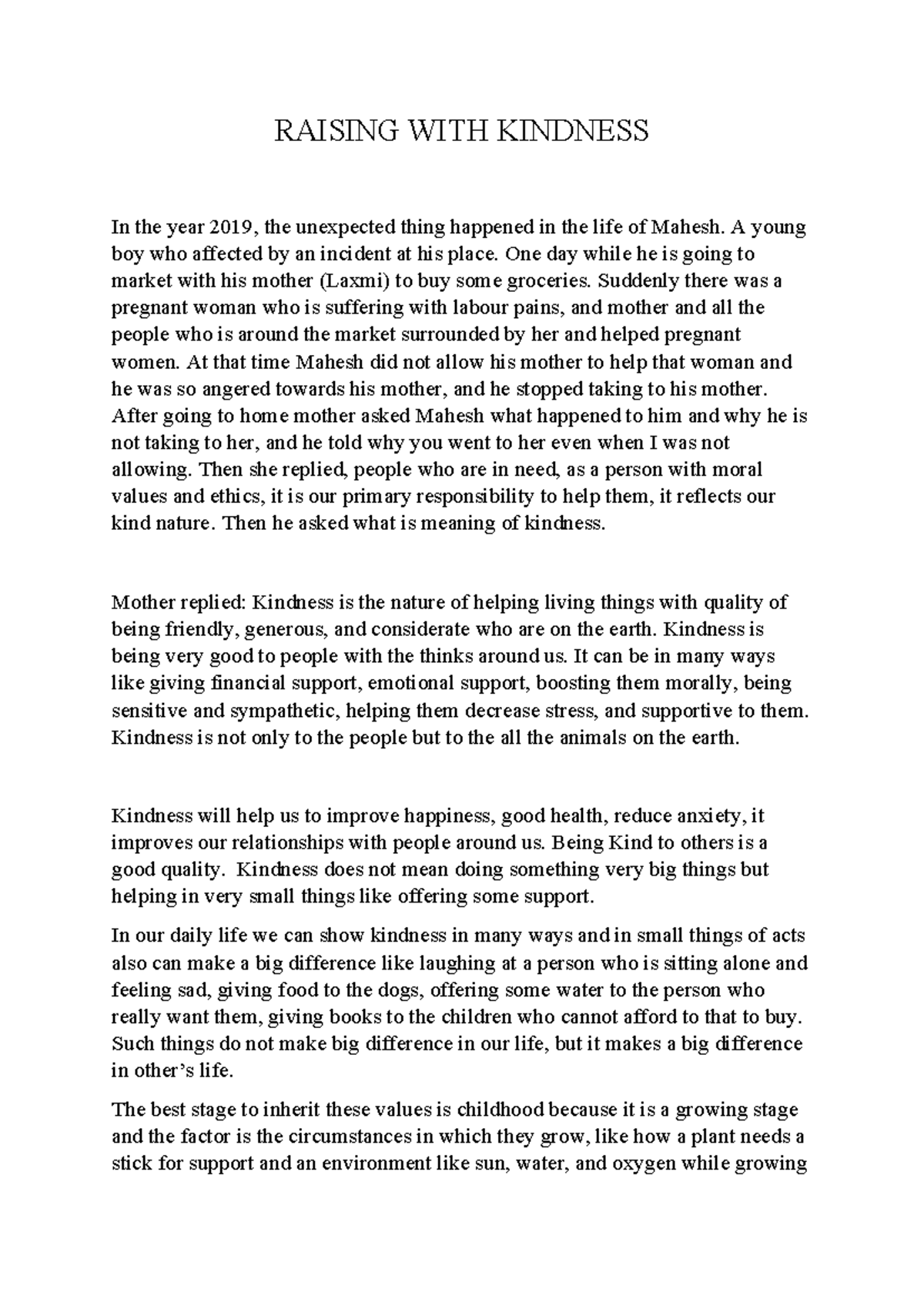 Raising WITH Kindness - GYHF - RAISING WITH KINDNESS In the year 2019 ...