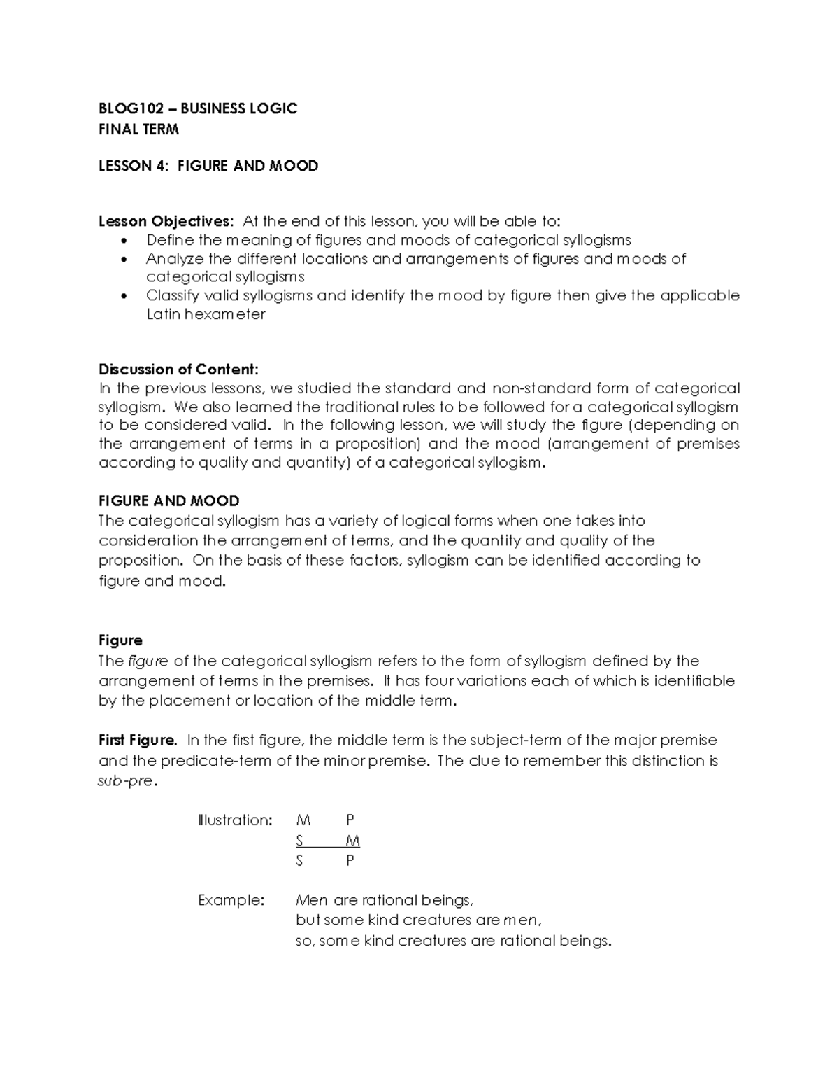 BLOG102 Final TERM Lesson 4 - BLOG102 – BUSINESS LOGIC FINAL TERM ...