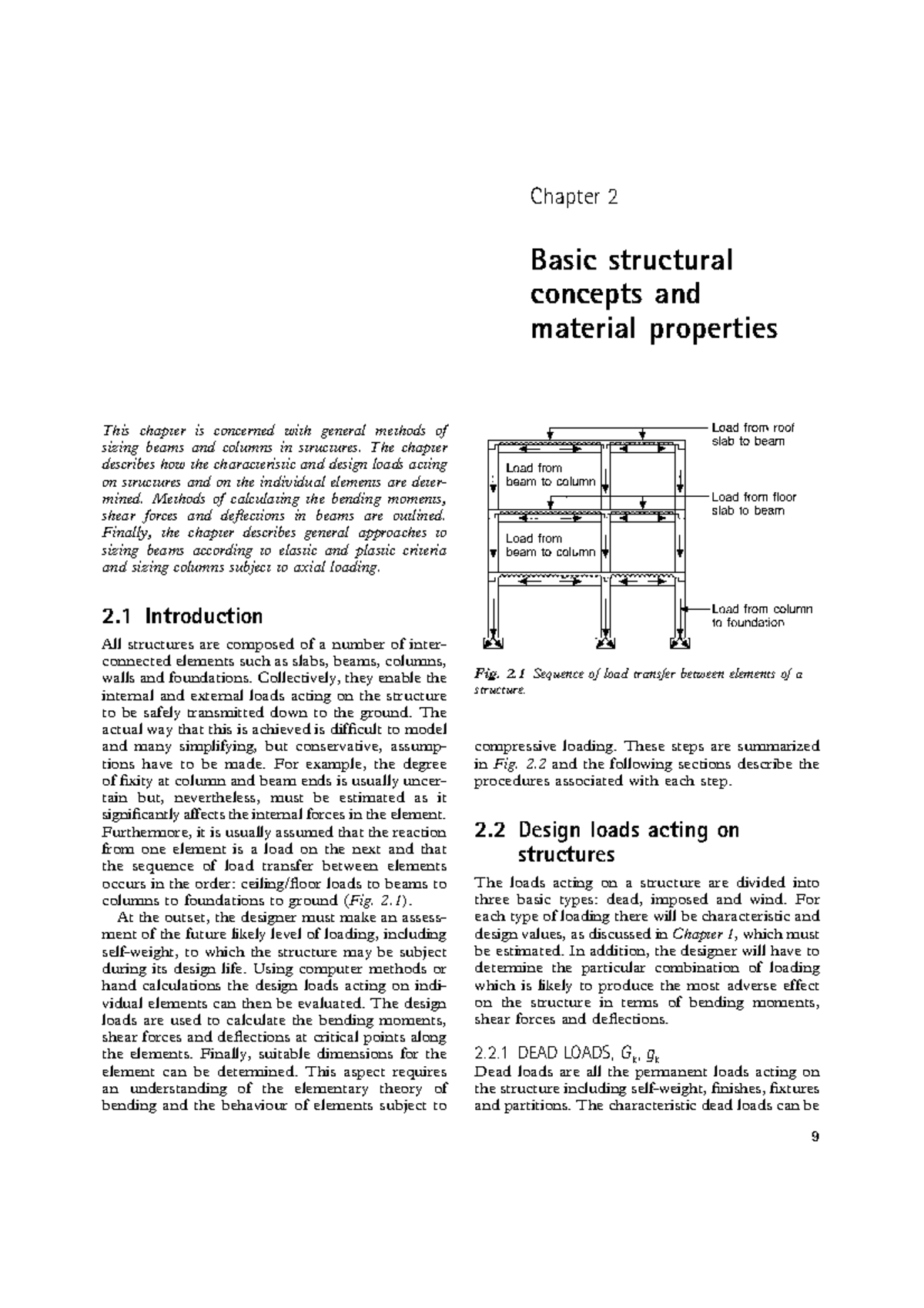 Beam Load Calculation - Chapter 2 Basic structural concepts and ...