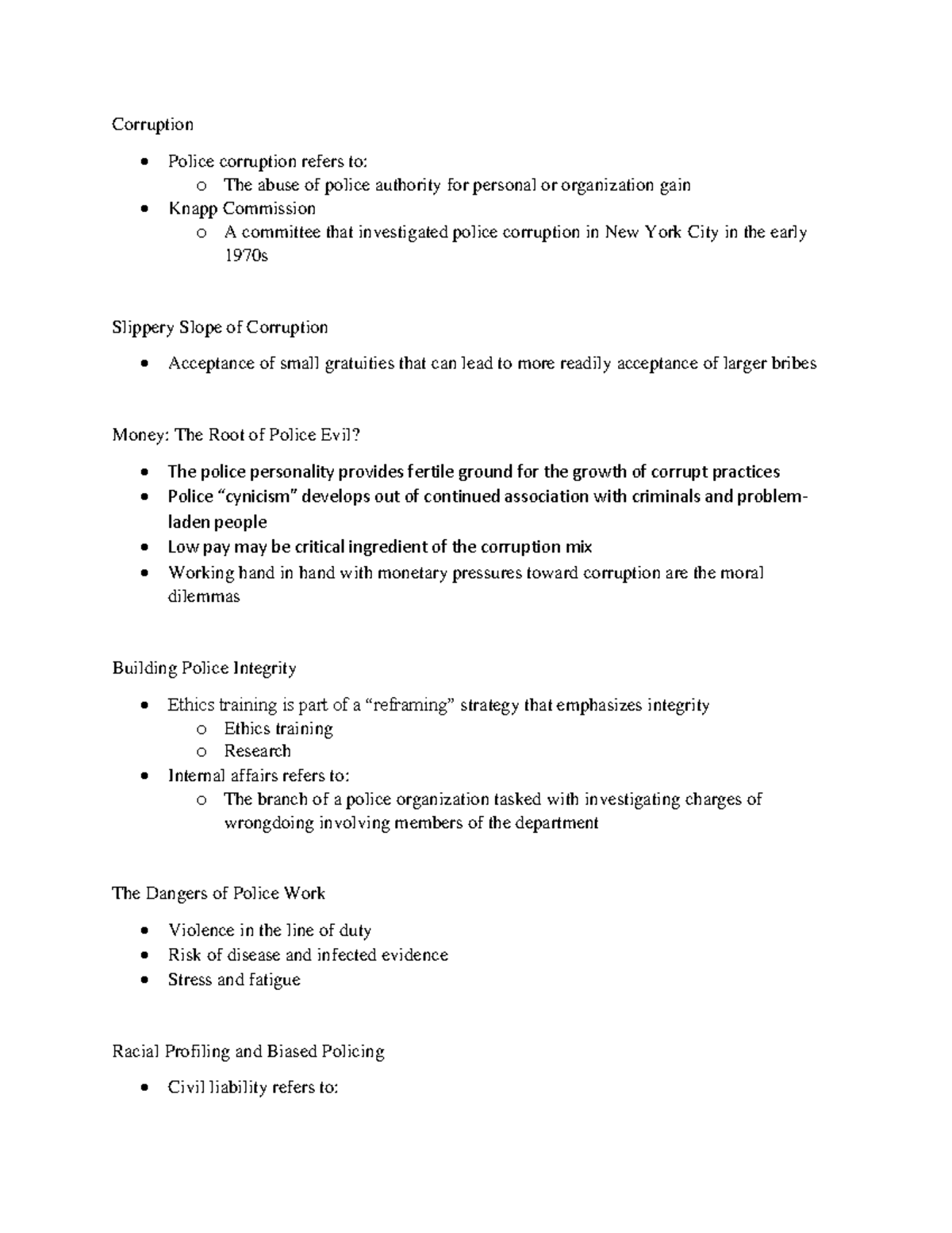 Chapter 6 Policing, Issues and Challenges - Corruption Police ...