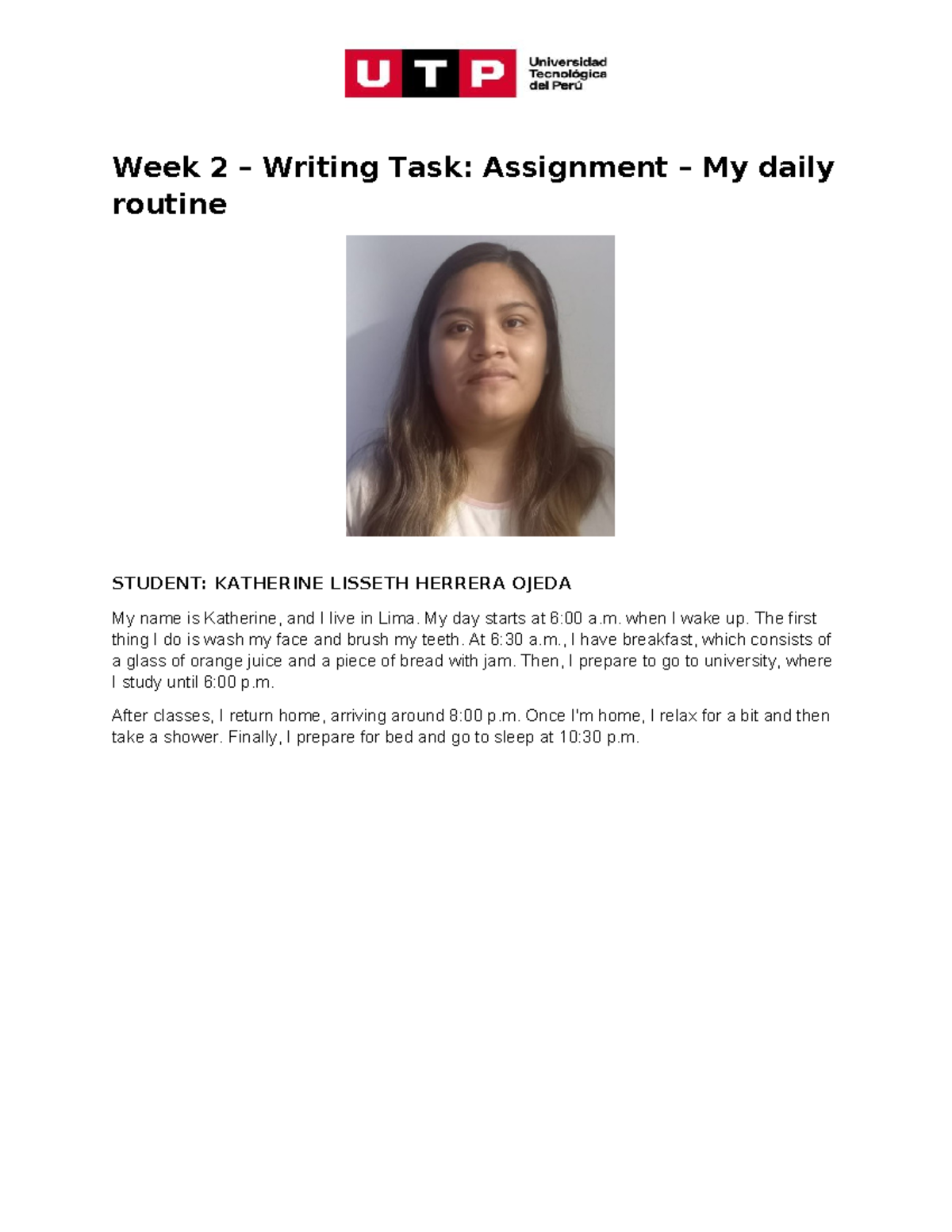 TASK WEEK 2 English 2 - week 3 - Week 2 – Writing Task: Assignment – My ...
