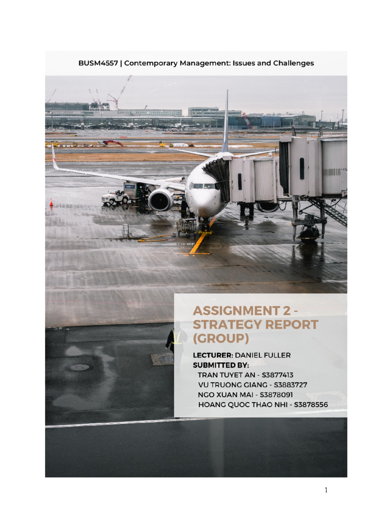 ASM 2 Group rmit - TABLE OF CONTENTS INTRODUCTION MARKET ANALYSIS ...