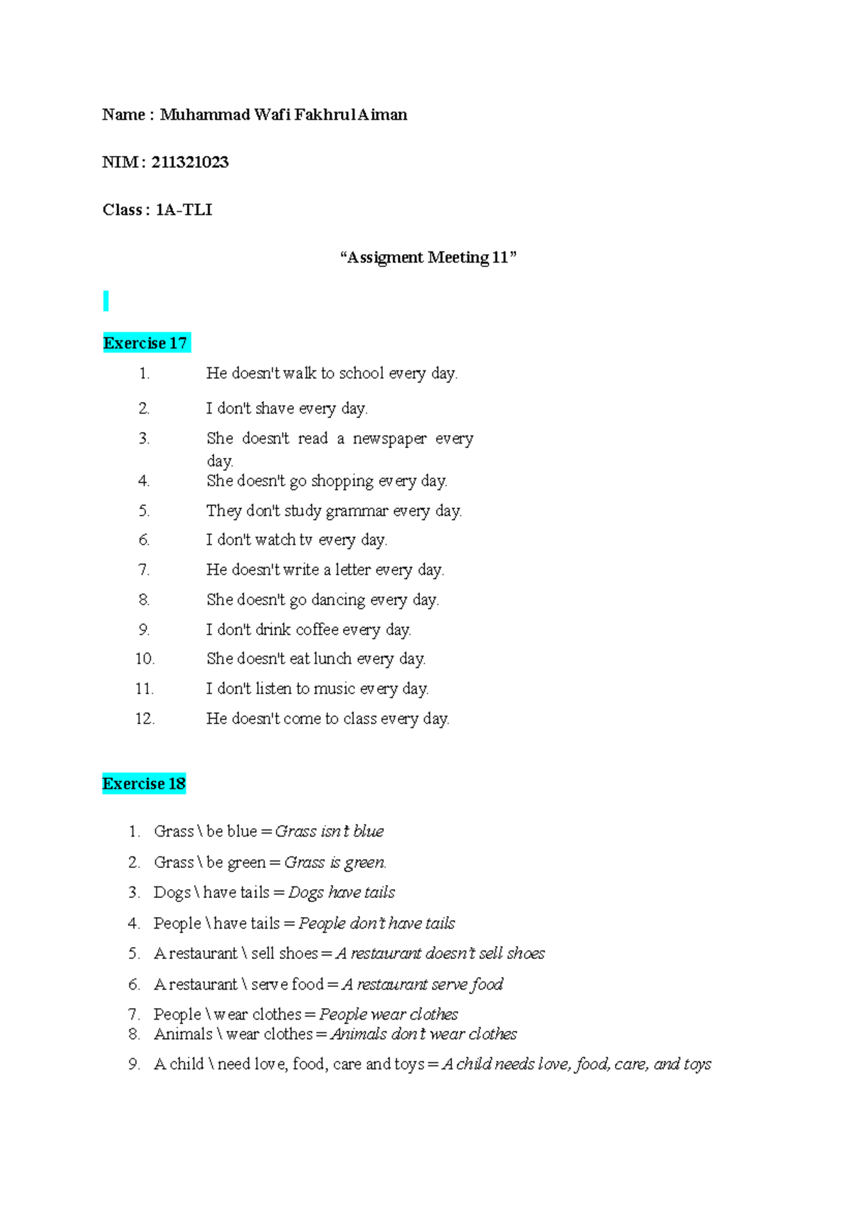 211321023 Muhammad Wafi Fakhrul Aiman Assigment Meeting 11 - Name ...