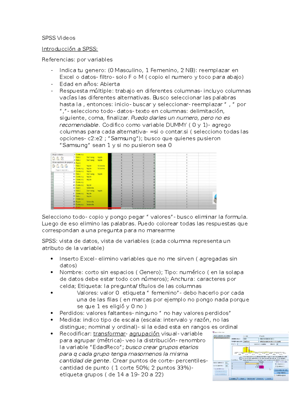 SPSS Videos - Resumen Investigacion de mercados 2 - SPSS Videos ...