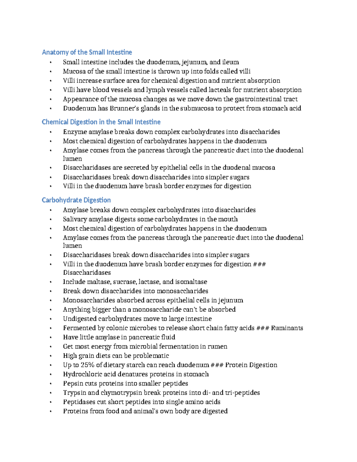 13.8 GI physiology SI digestion - Anatomy of the Small Intestine ...