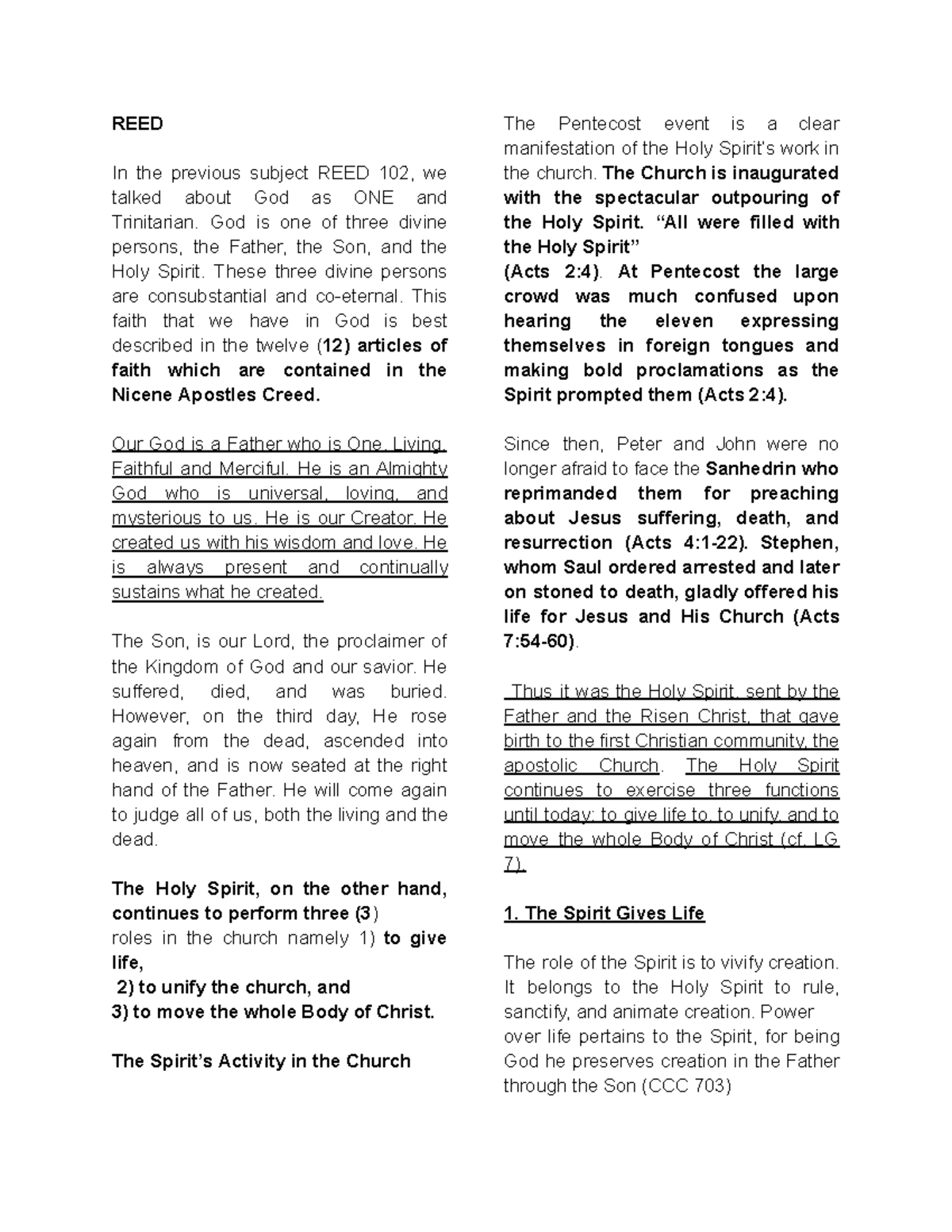 REED 203 - It's very good - REED In the previous subject REED 102, we ...