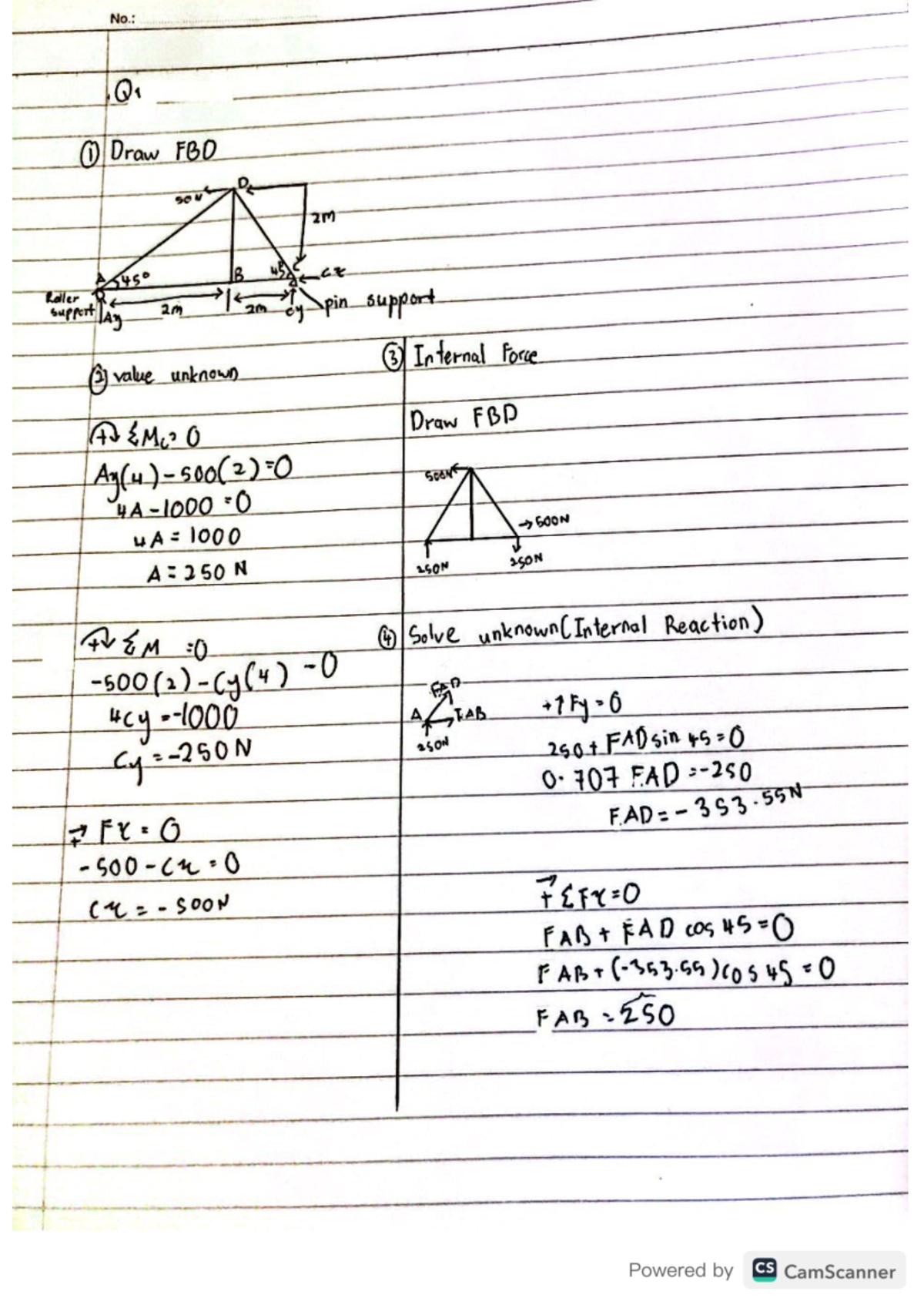 Assignment statik 1 - Ahhh - Mechanical Engineering - Studocu