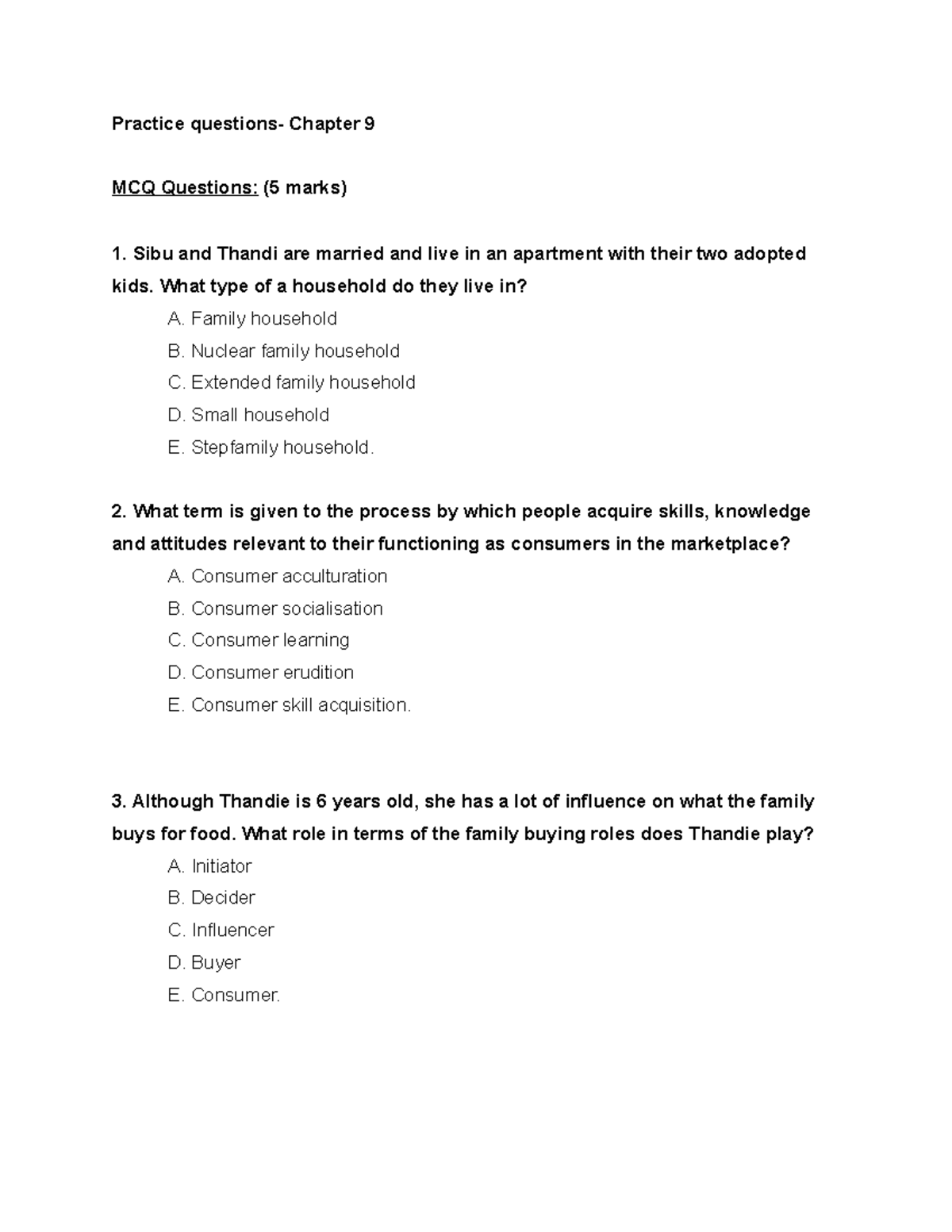 Chapter 9 Tutorial Questions - BER 210 - UP - Studocu