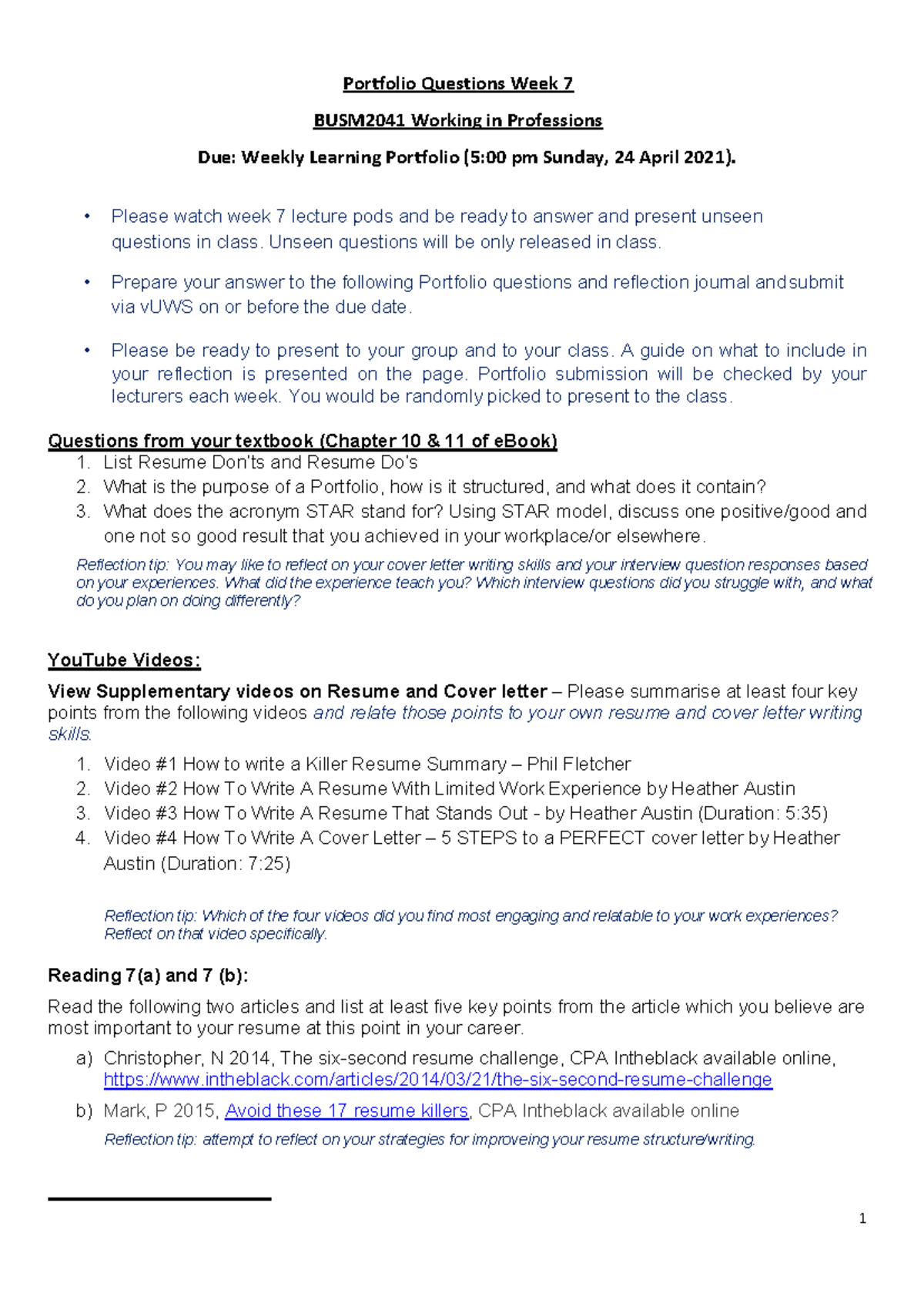 Week 7 Portfolio Questions Autumn 2022 edit 1 - 1 Portfolio Questions ...