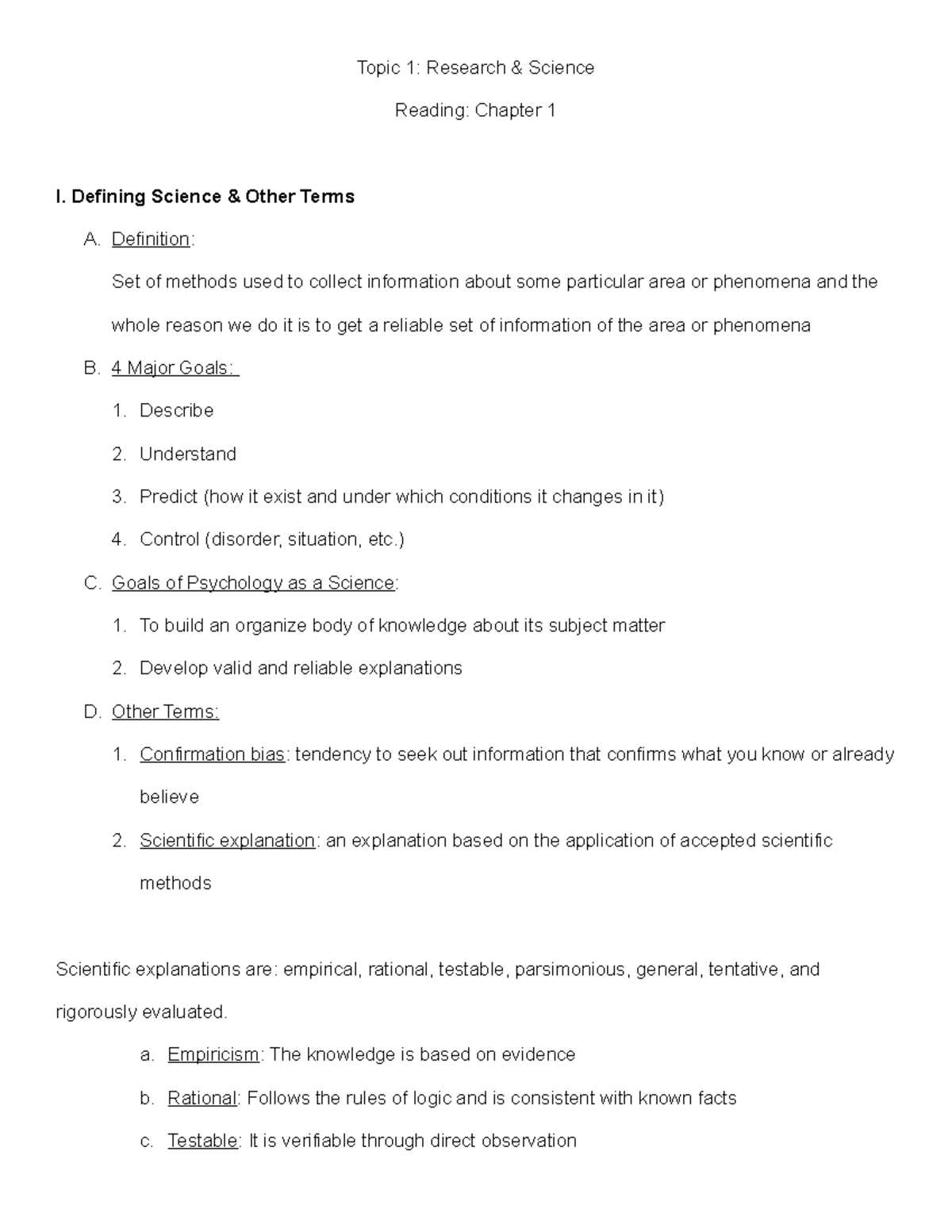 Lecture 1 Research Science - Topic 1: Research & Science Reading ...