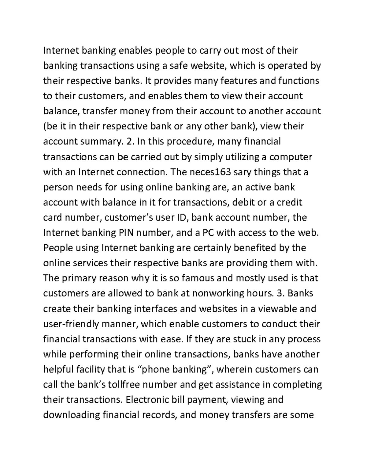 Mastering English-20 - Internet banking enables people to carry out ...