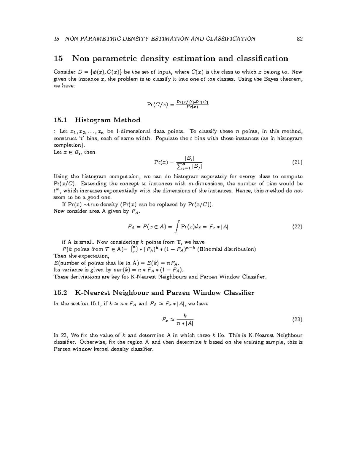 Non Parametric Density Estimation And Classification 15 Non