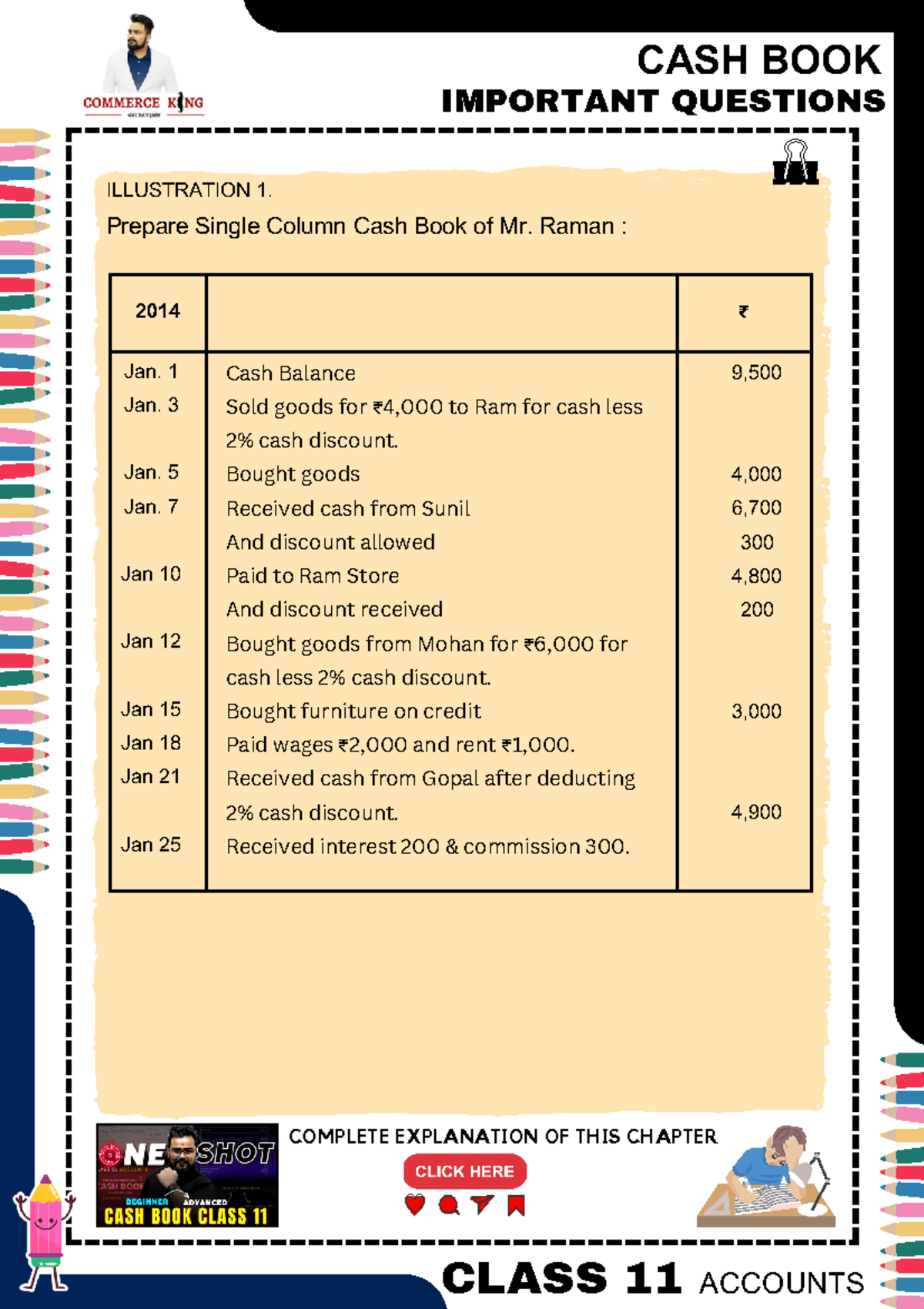 Cash Book Worksheet - accounts class 11 cash book practice sheet ...