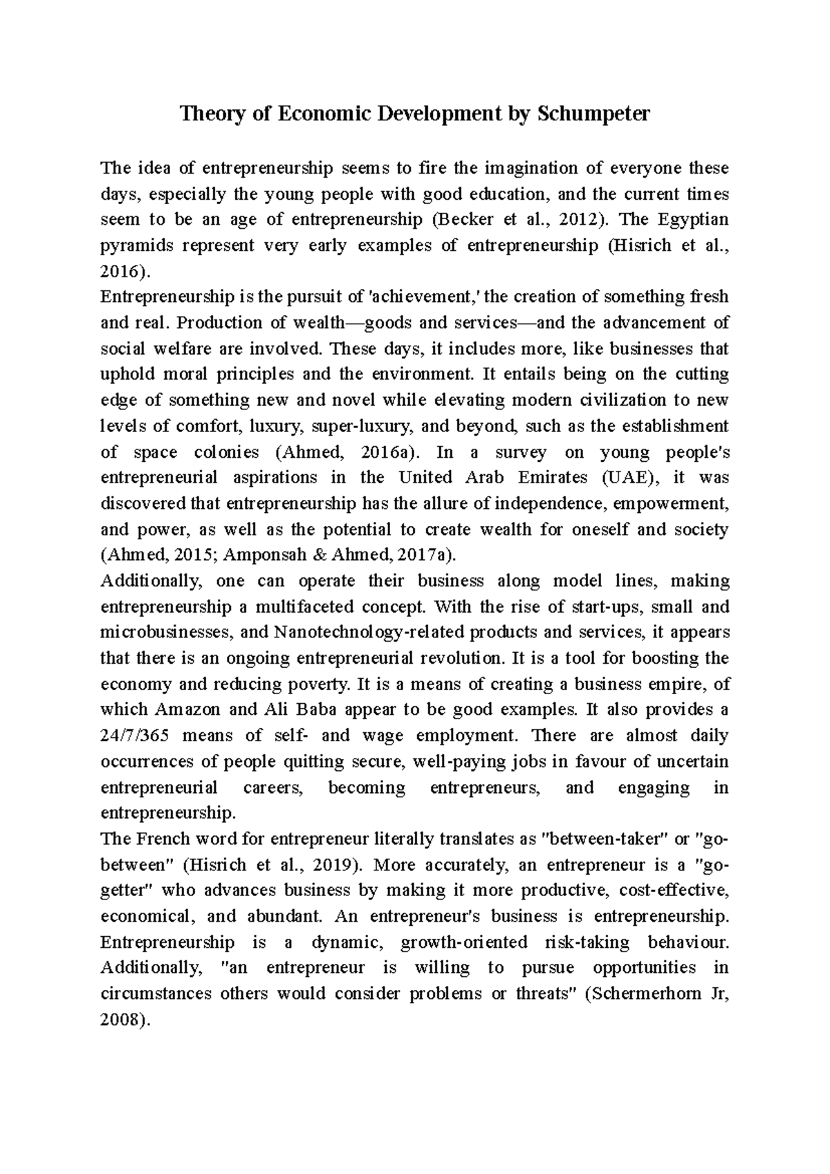 Theory of Economic Development by Schumpeter - , 2012). The Egyptian ...