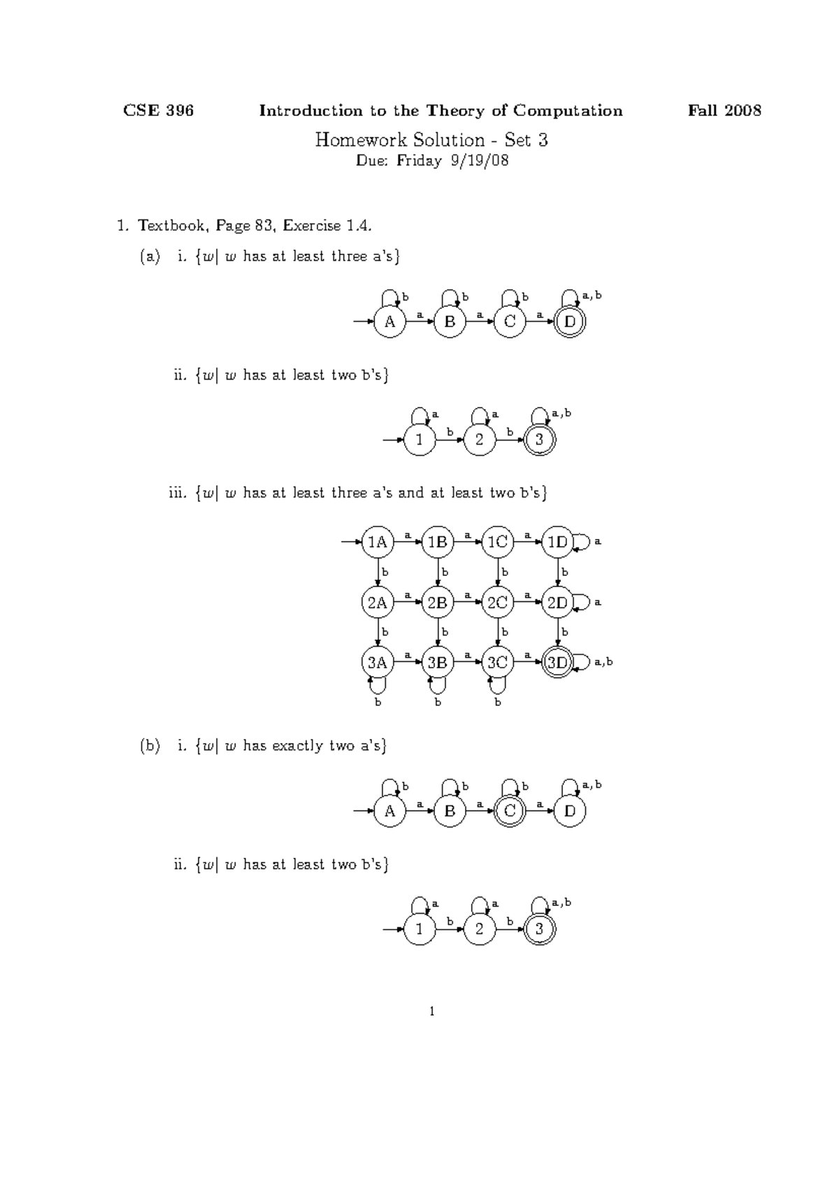 Hw Sol-3 - Professional Practices - CSE 396 Introduction to the Theory ...
