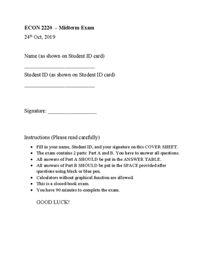 Problem Set 1 Solution 2021-2022 - Problem Set 1 Solution The University of Hong Kong Faculty of ...