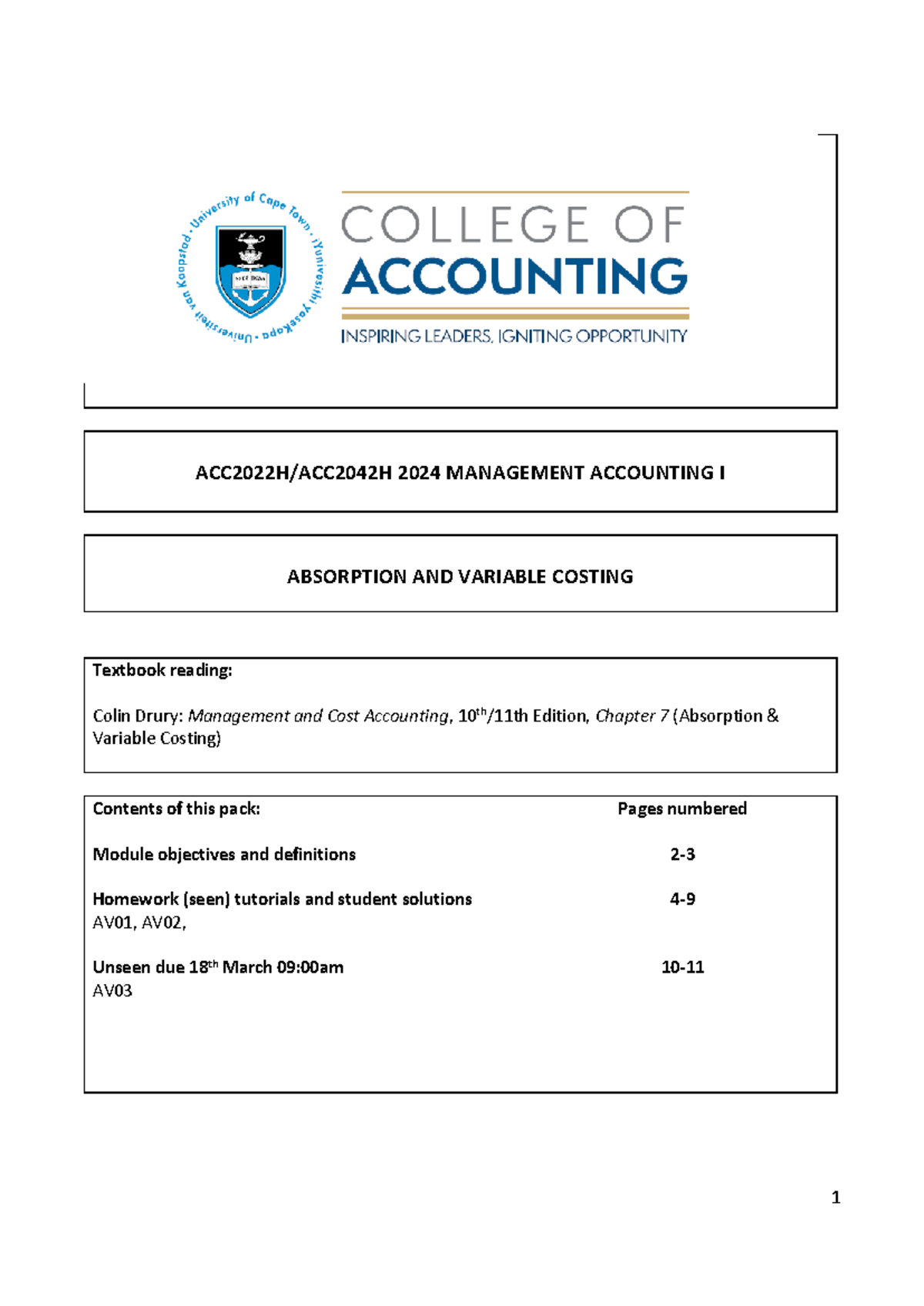 ACC2022H 2024 V&C Notes and seen tutorials - ACC2022H/ACC2042H 2024 ...