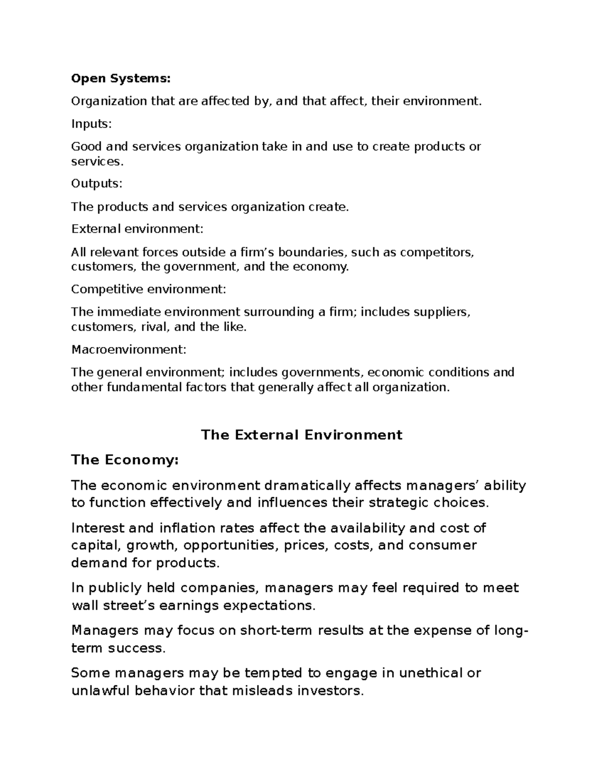 Open Systems - summary - Thesis, Case studies - Studocu