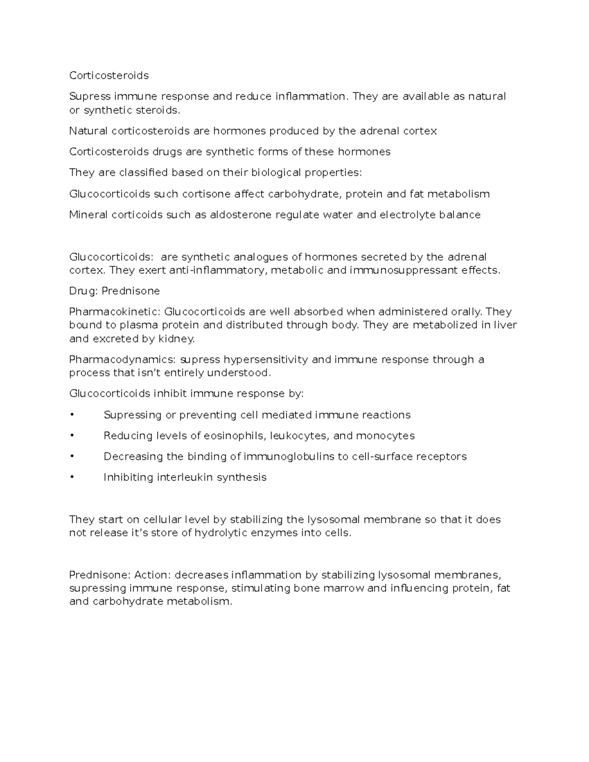 Corticosteroids - Corticosteroids Supress immune response and reduce ...