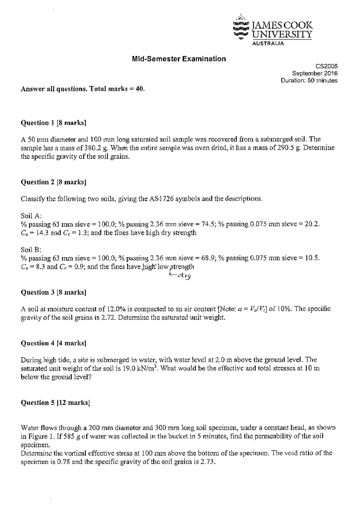 2016 Mid-Semester Exam Solutions - CS2005:03 - Studocu