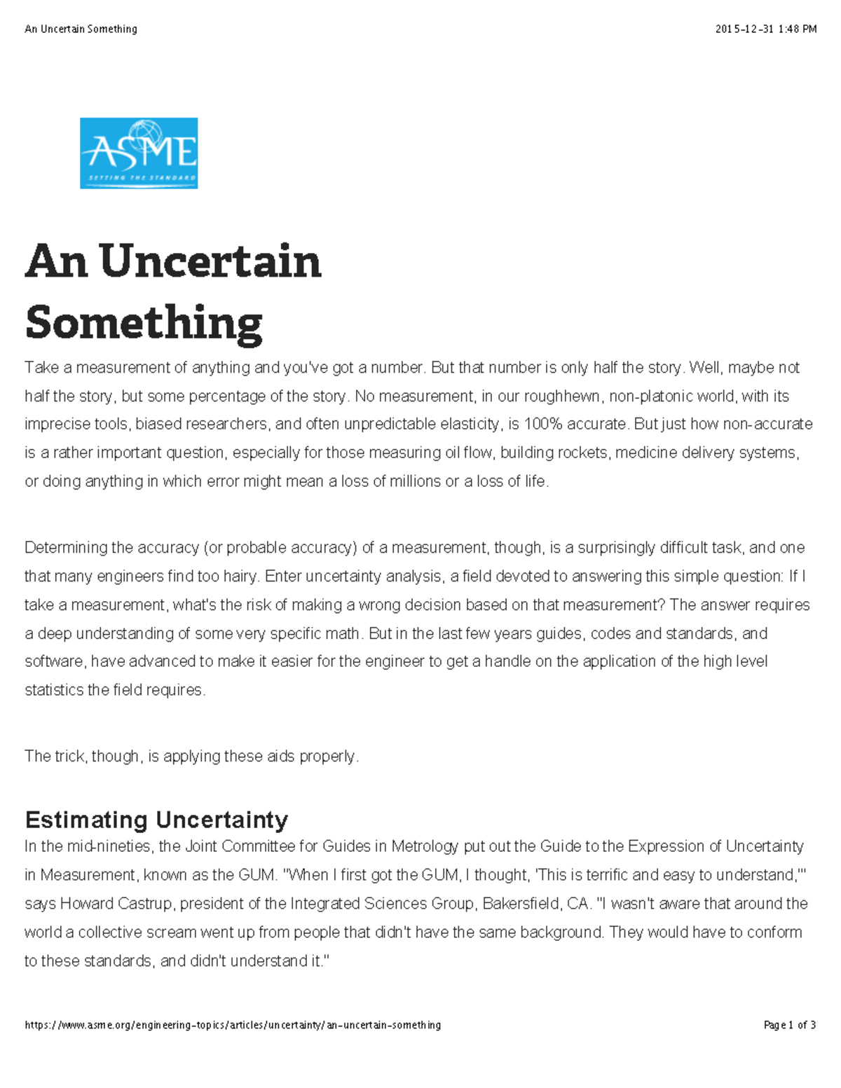 An Uncertain Something (2021 08 15 13 47 45 UTC) - 2015-12-31 1:48 PMAn ...