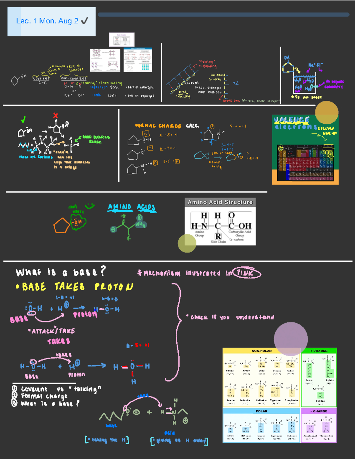 Bio99 Lecture 1 - Lec. 1 Mon. Aug 2 " OH talking " g. or enzyme easy to ...