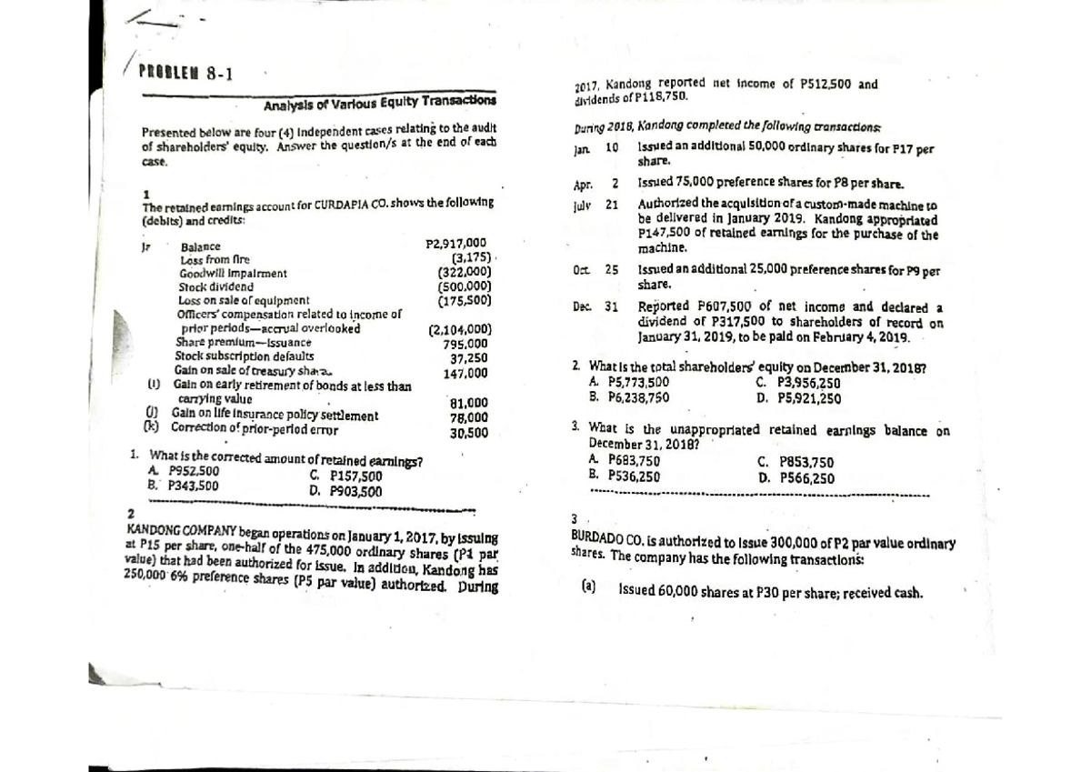 Auditing-Problem-1 - Management Accounting - Studocu