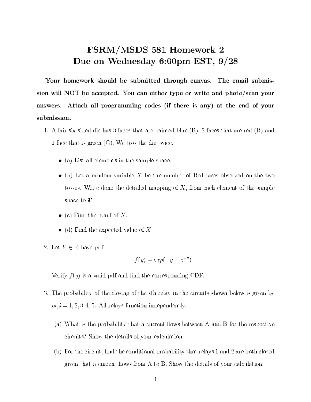 HW2 Random Variables And Distributions FSRM MSDS 581 Homework 2 hw2-random-variables-and-distributions-fsrm-msds-581-homework-2