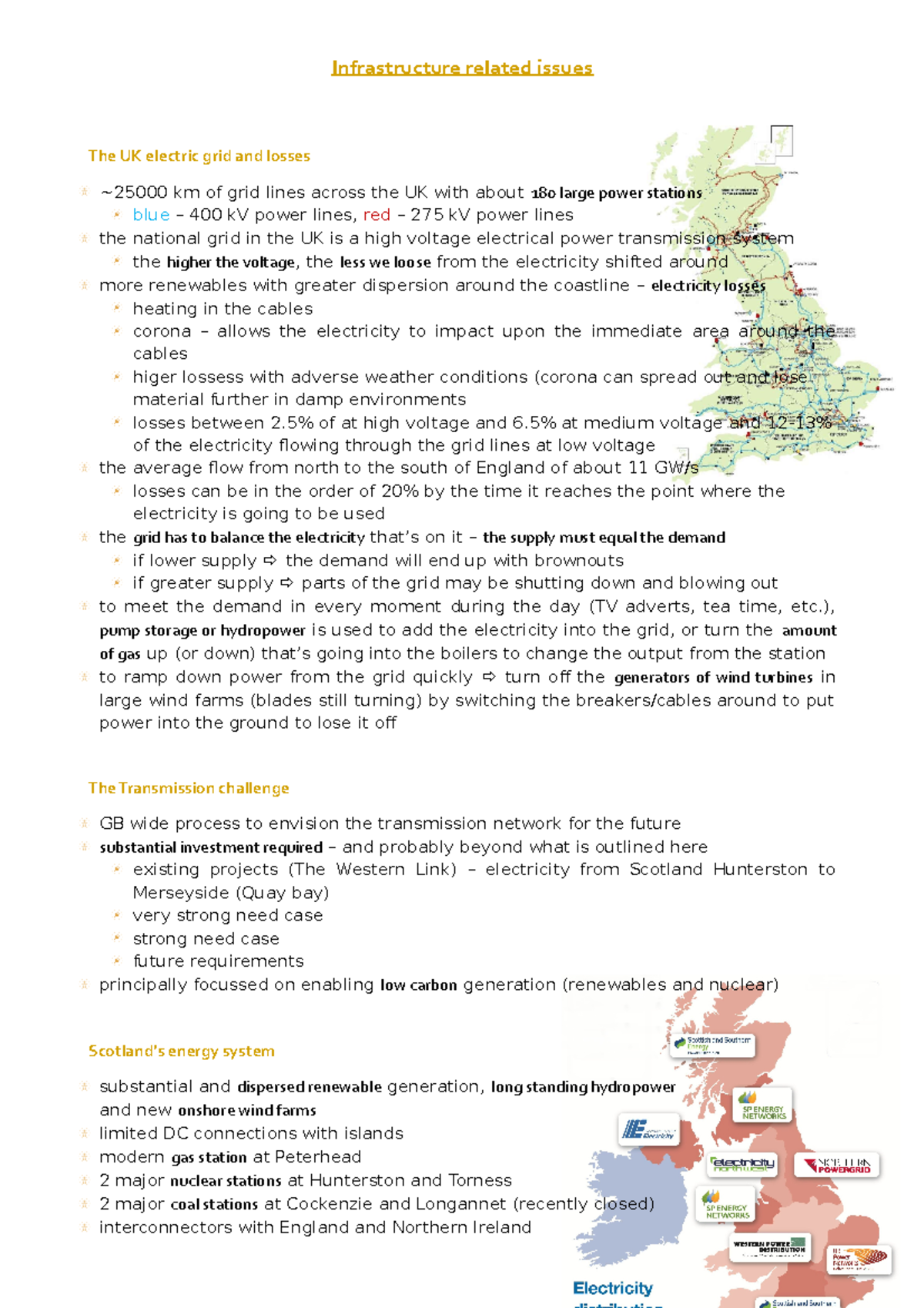 Lecture Notes: Infrastructure related issues + Conventional sources of ...