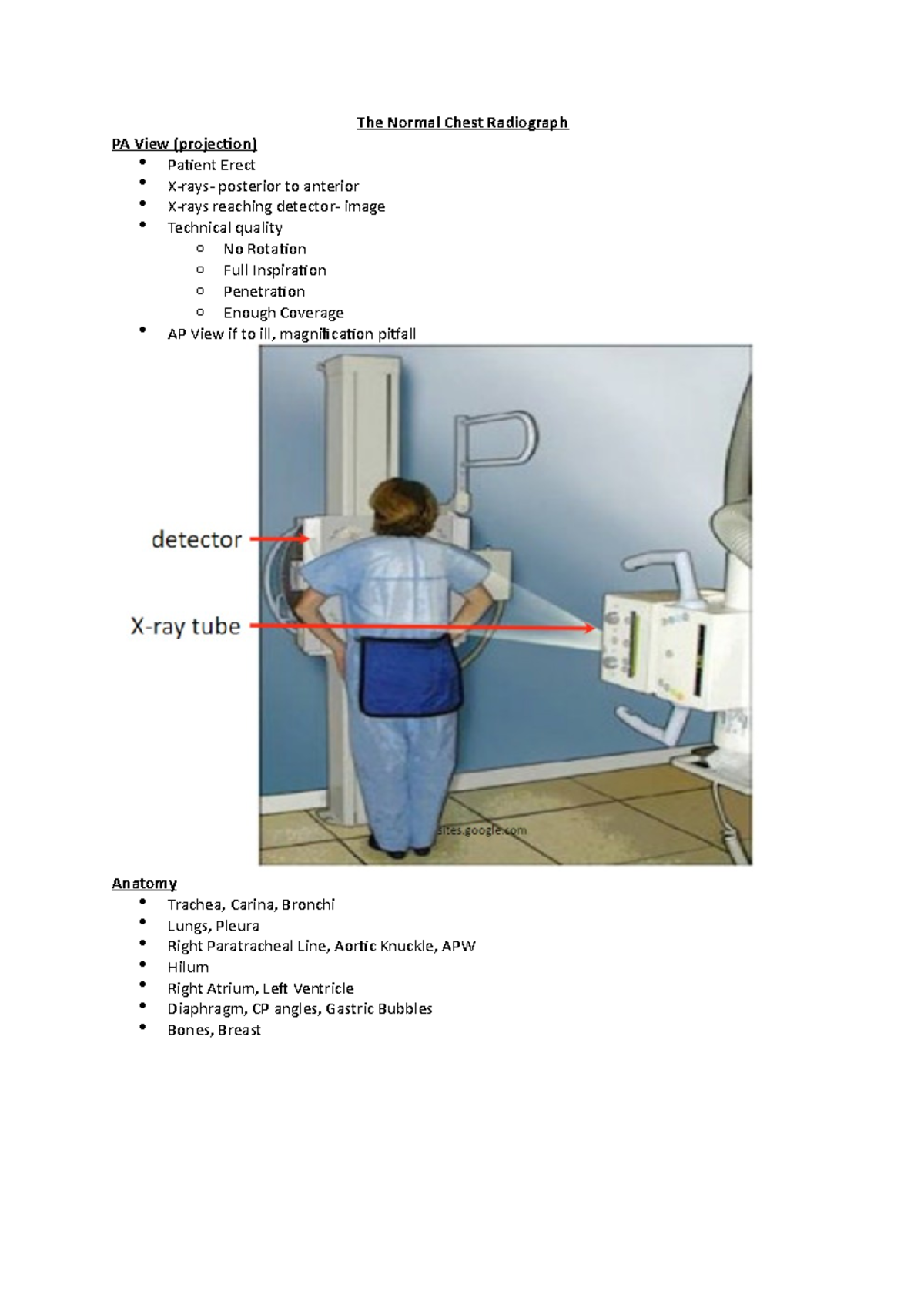 The Normal Chest Radiograph - Studocu