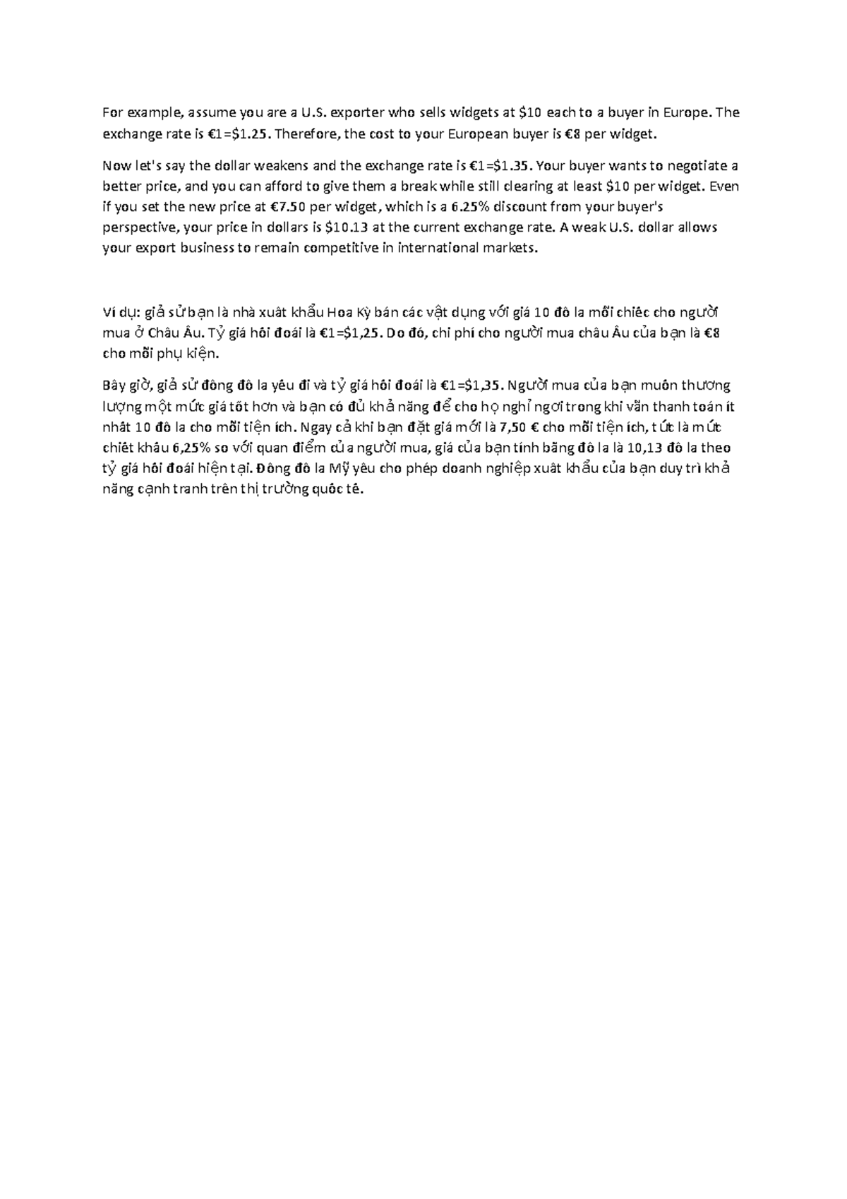 For example - ggdas - For example, assume you are a U. exporter who ...