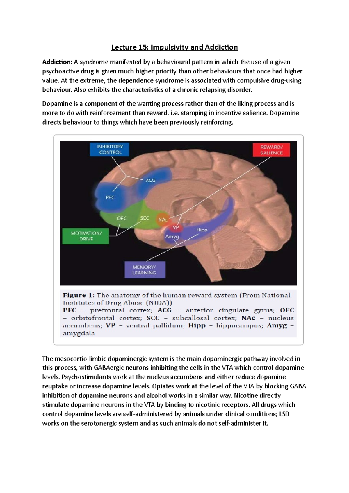 BBMD L15 Impulsivity and Addiction - Lecture 15: Impulsivity and ...