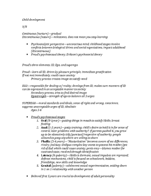 Cheatsheet Unit 2 - Cheat sheet for unit exam 2 - Chapter 6. Piaget’s ...