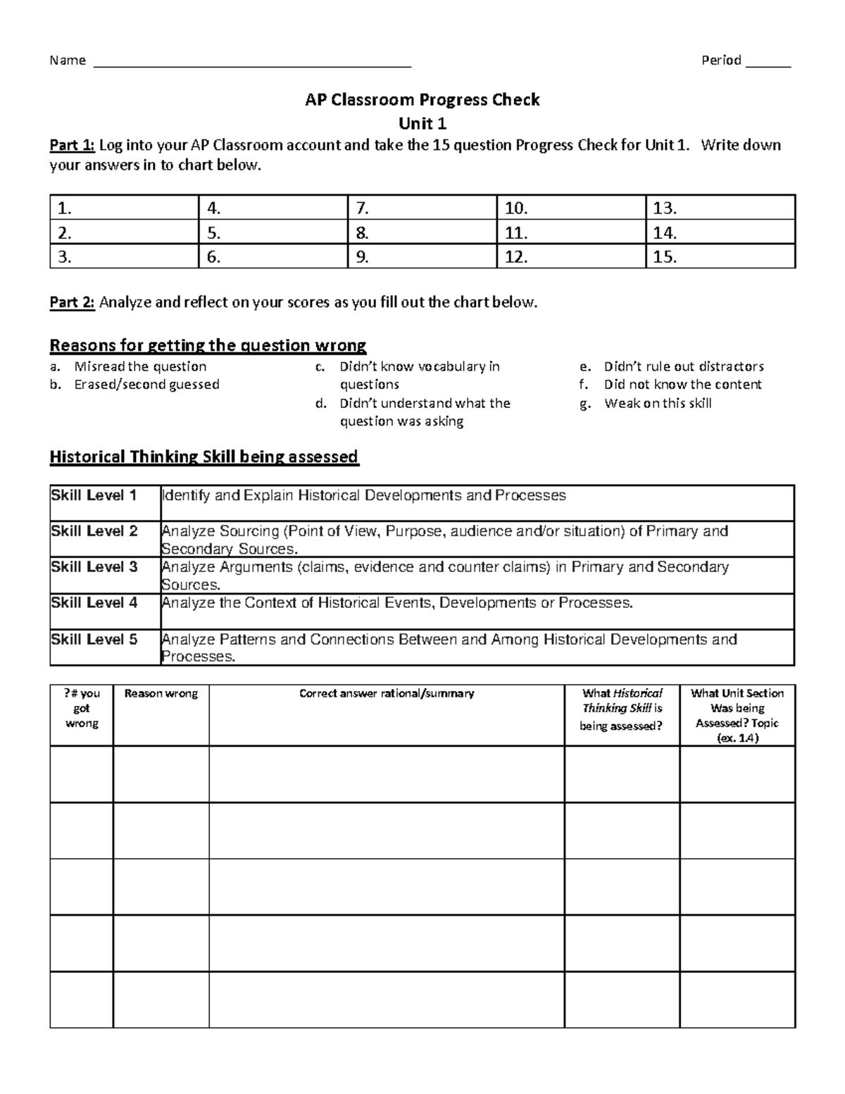 P1 19 APC Unit 1 - this is a test reflection paper for psych - Name ...