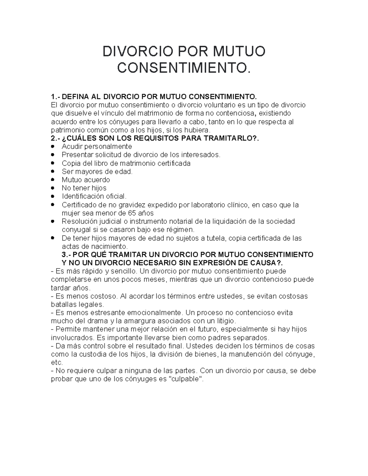 Divorcio POR Mutuo Consentimiento - DIVORCIO POR MUTUO CONSENTIMIENTO ...