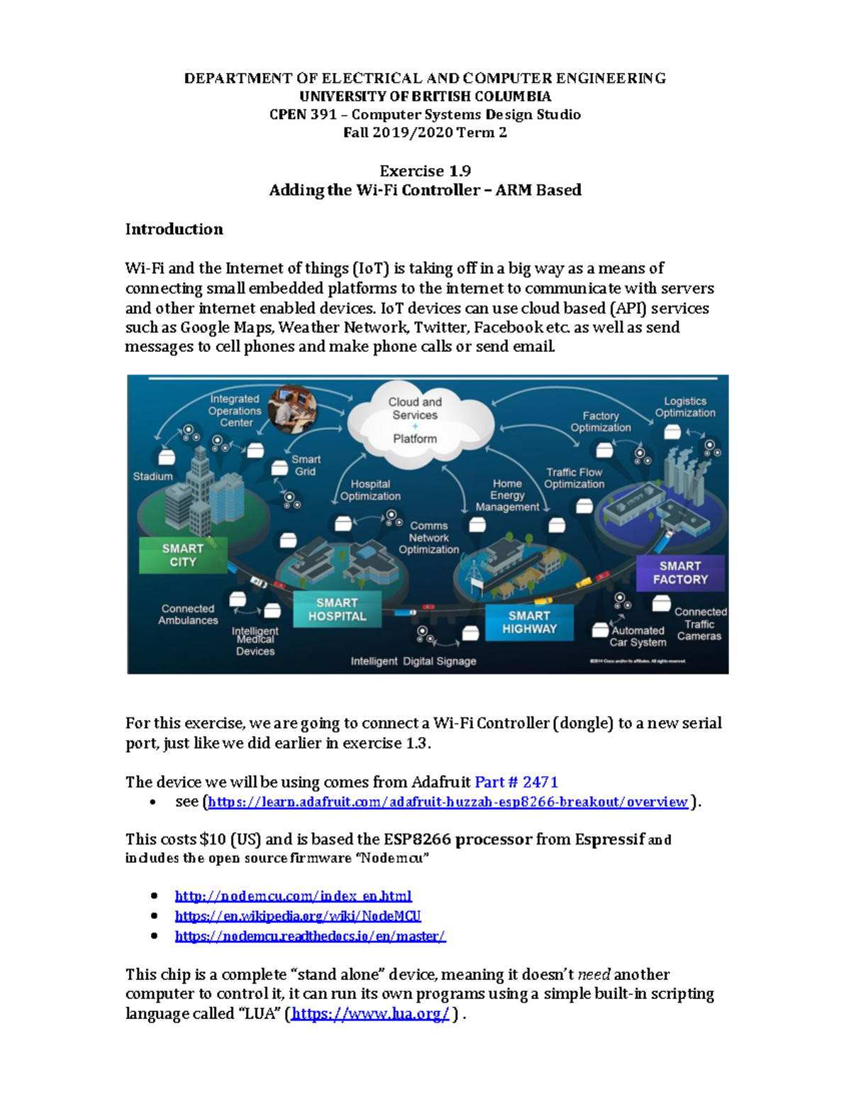 Exercise 1.9 - Adding the Wi-Fi Controller - ARM - DEPARTMENT OF ...