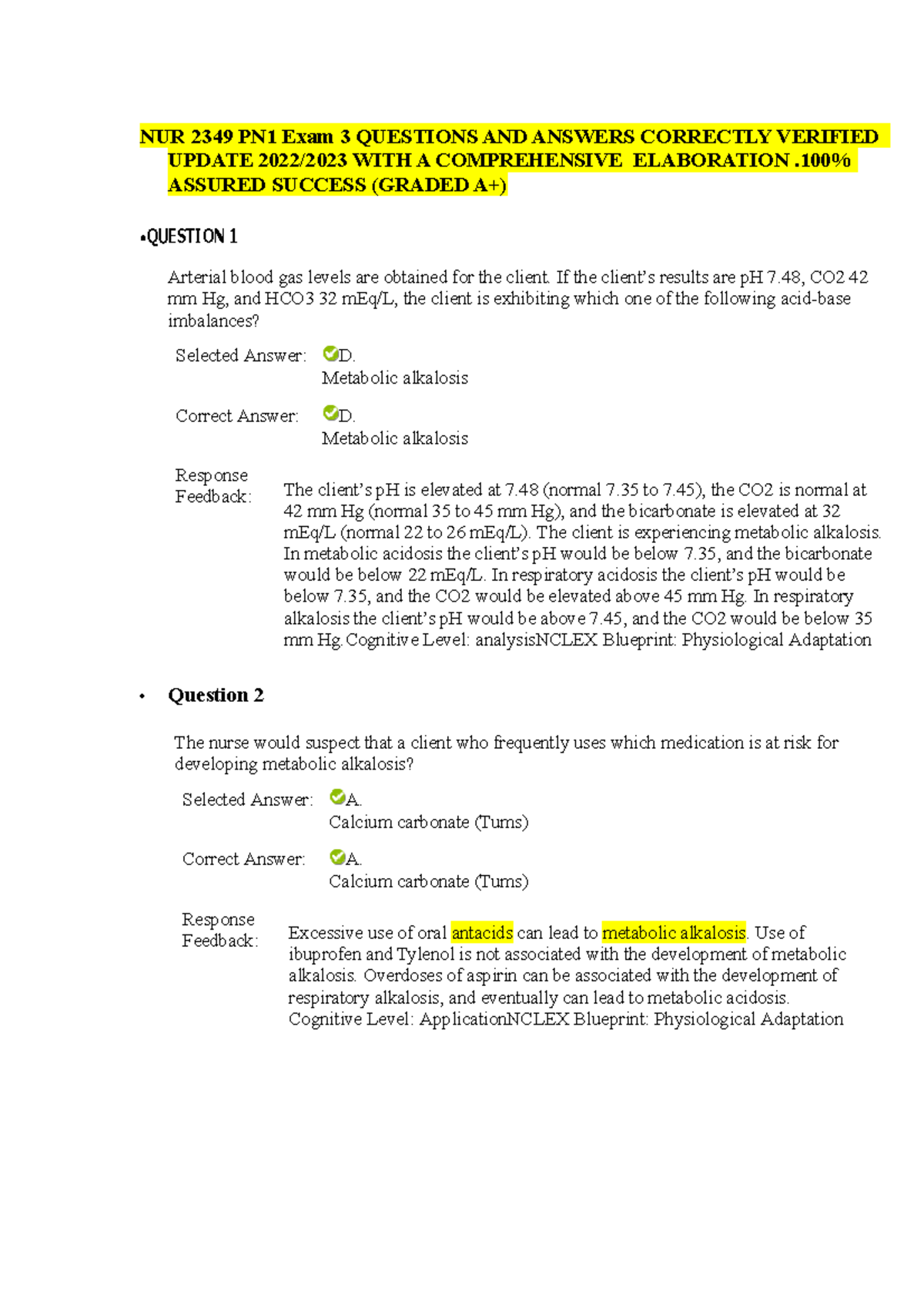 Exam elaborations nur 2349 nur 2349pn1 exam 3 nur 2349 nur 2349pn1 exam ...