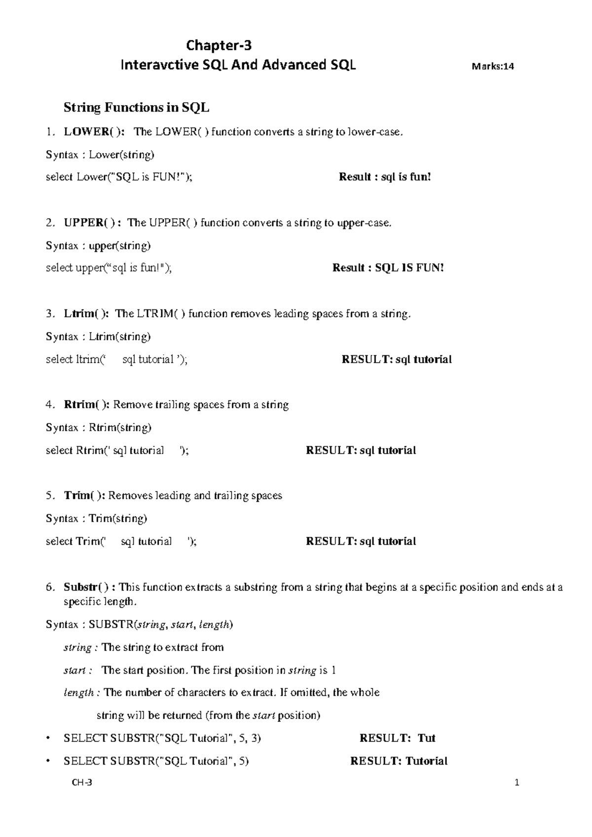 CH-3 DBMS - IT HAS ALL NOTES OF DATA BASE MANAGEMENT WHICH ARE INCLUDED ...