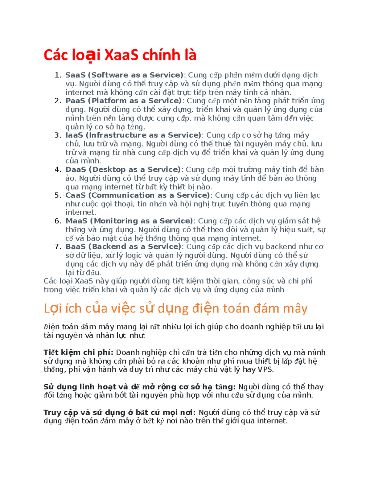 Các loại Xaa S chính là - sdadad - Các lo ại XaaS chính là SaaS ...