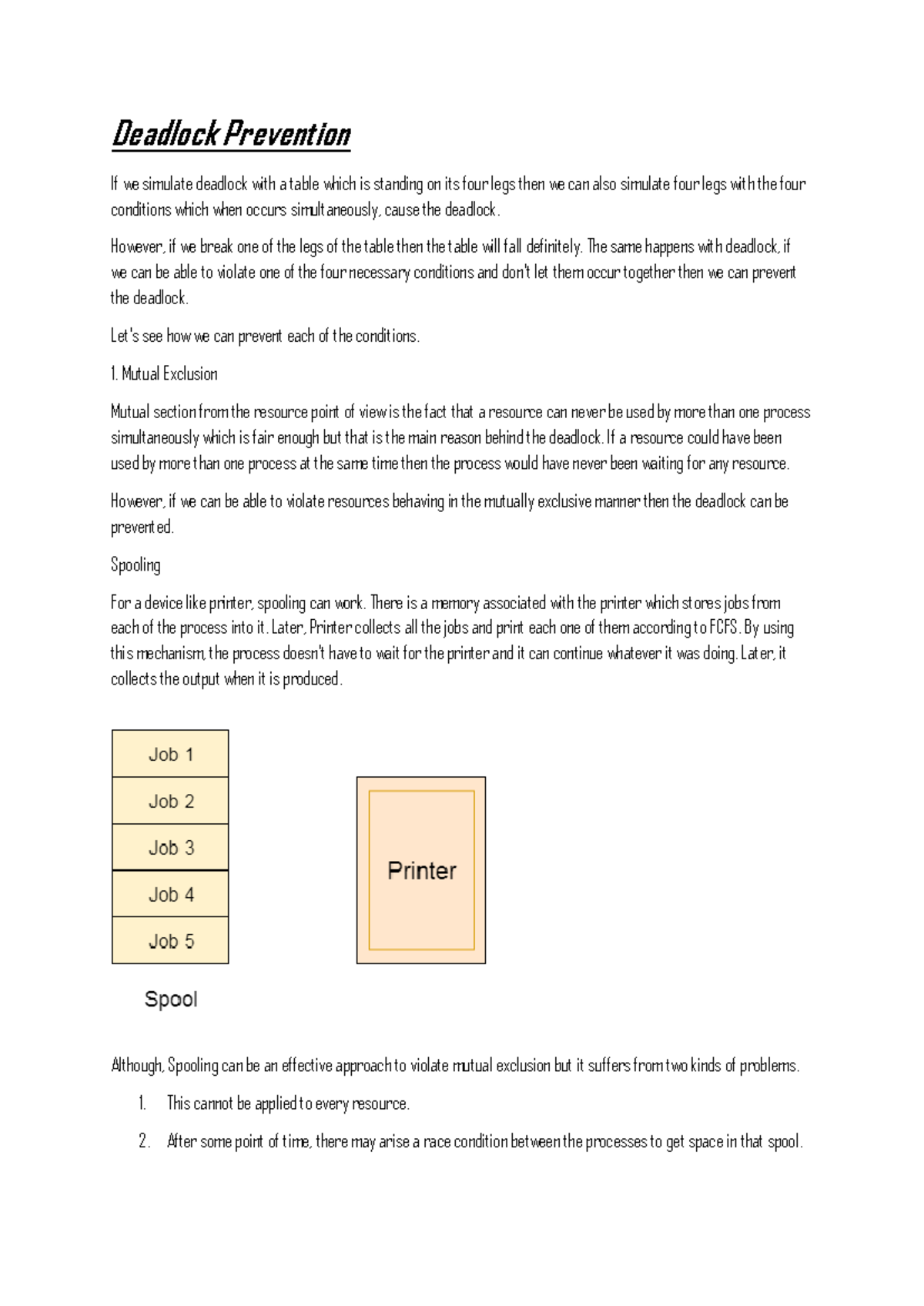 Deadlock Prevention - Notes - Deadlock Prevention If we simulate ...