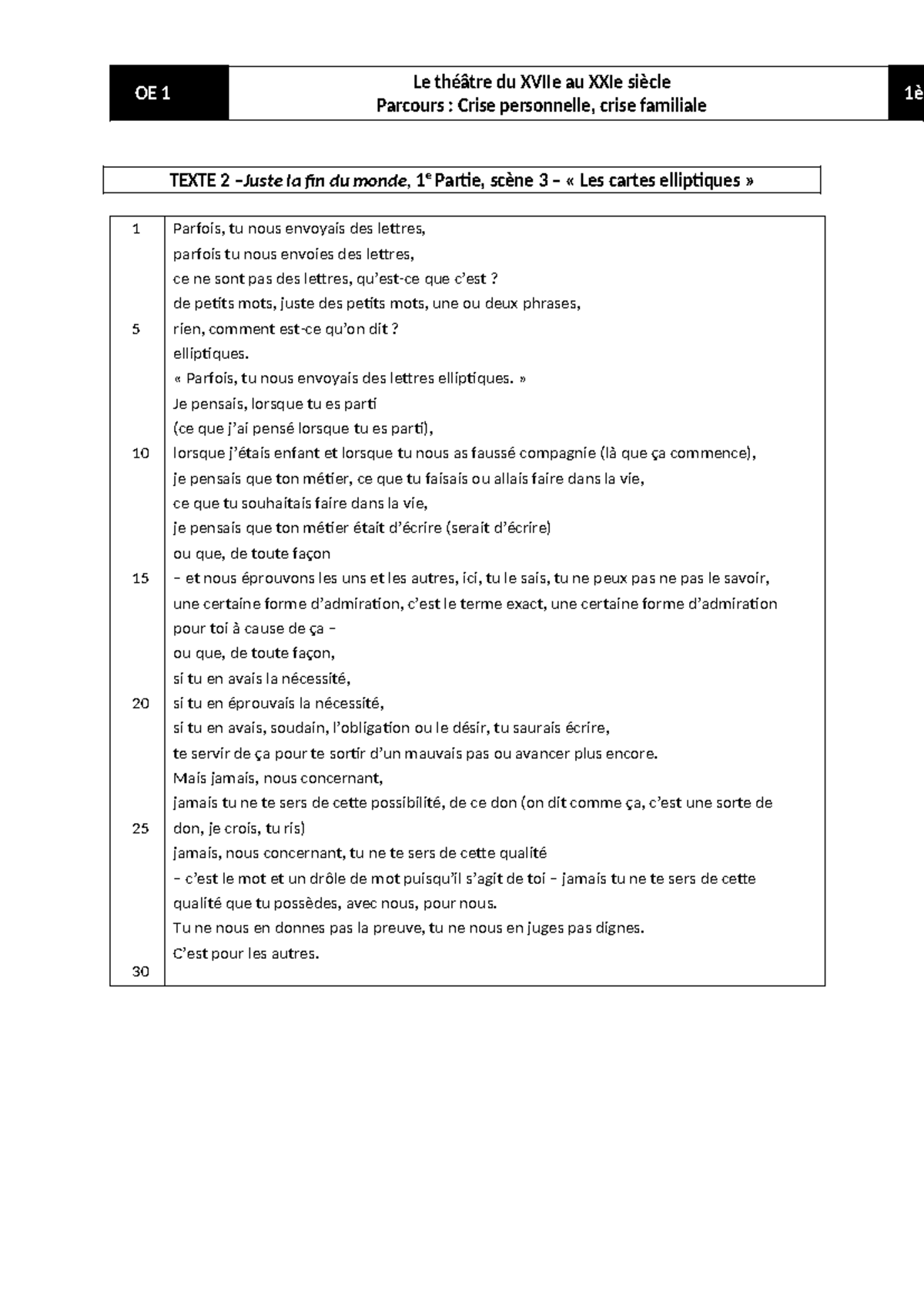 2 Texte Soliloque Suzanne texte - OE 1 Le théâtre du XVIIe au XXIe ...