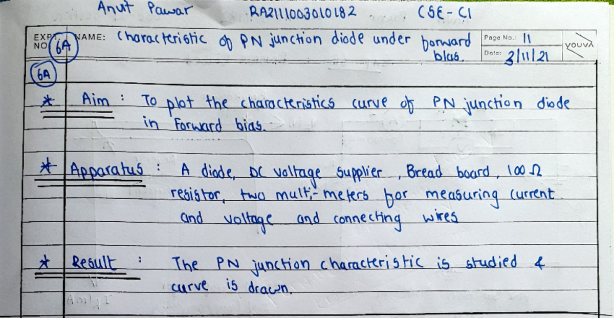 SCP LAB 6 - Assignment of Semiconductor Physics Lab Practical number ...