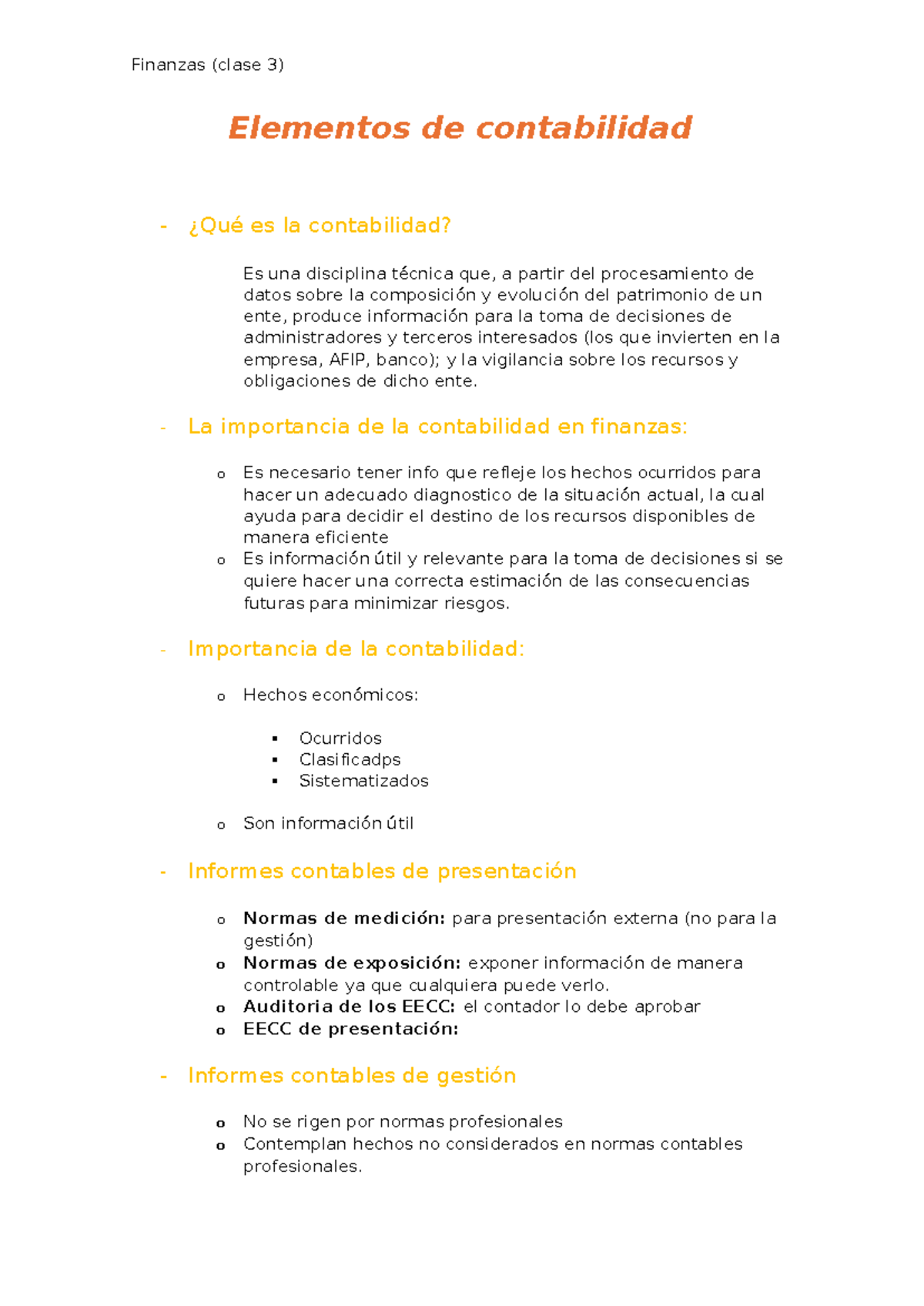 Finanzas (Clase 3) - Elementos de contabilidad - ¿Qué es la ...