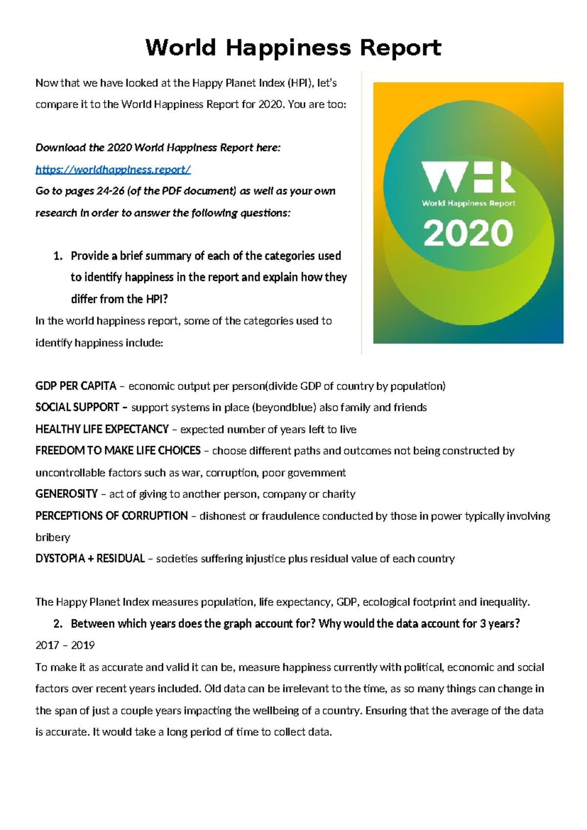 World Happiness Report - You are too: Download the 2020 World Happiness ...