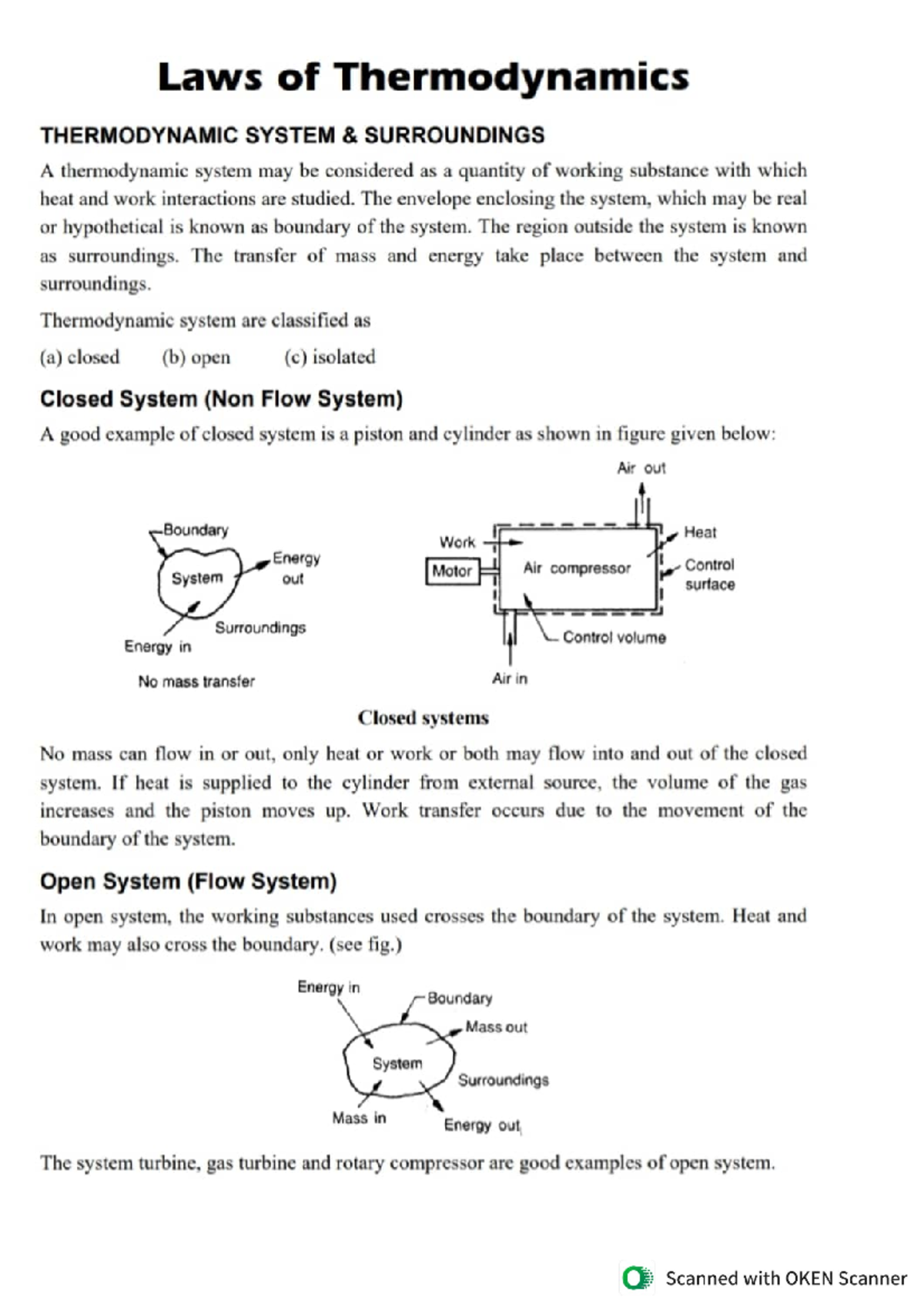 Thermodynamics - Thermodynamic System, Isolated System, Work, Power and ...