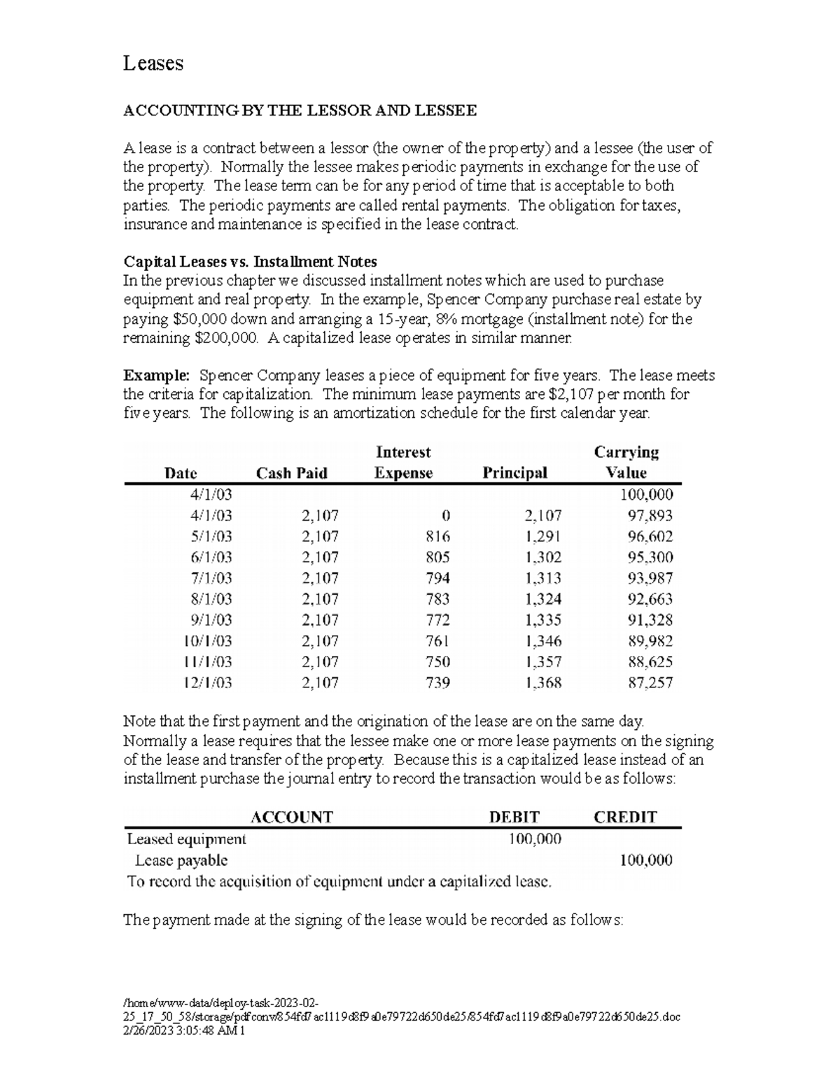 Low Organized Game - ACCOUNTING BY THE LESSOR AND LESSEE A lease is a ...