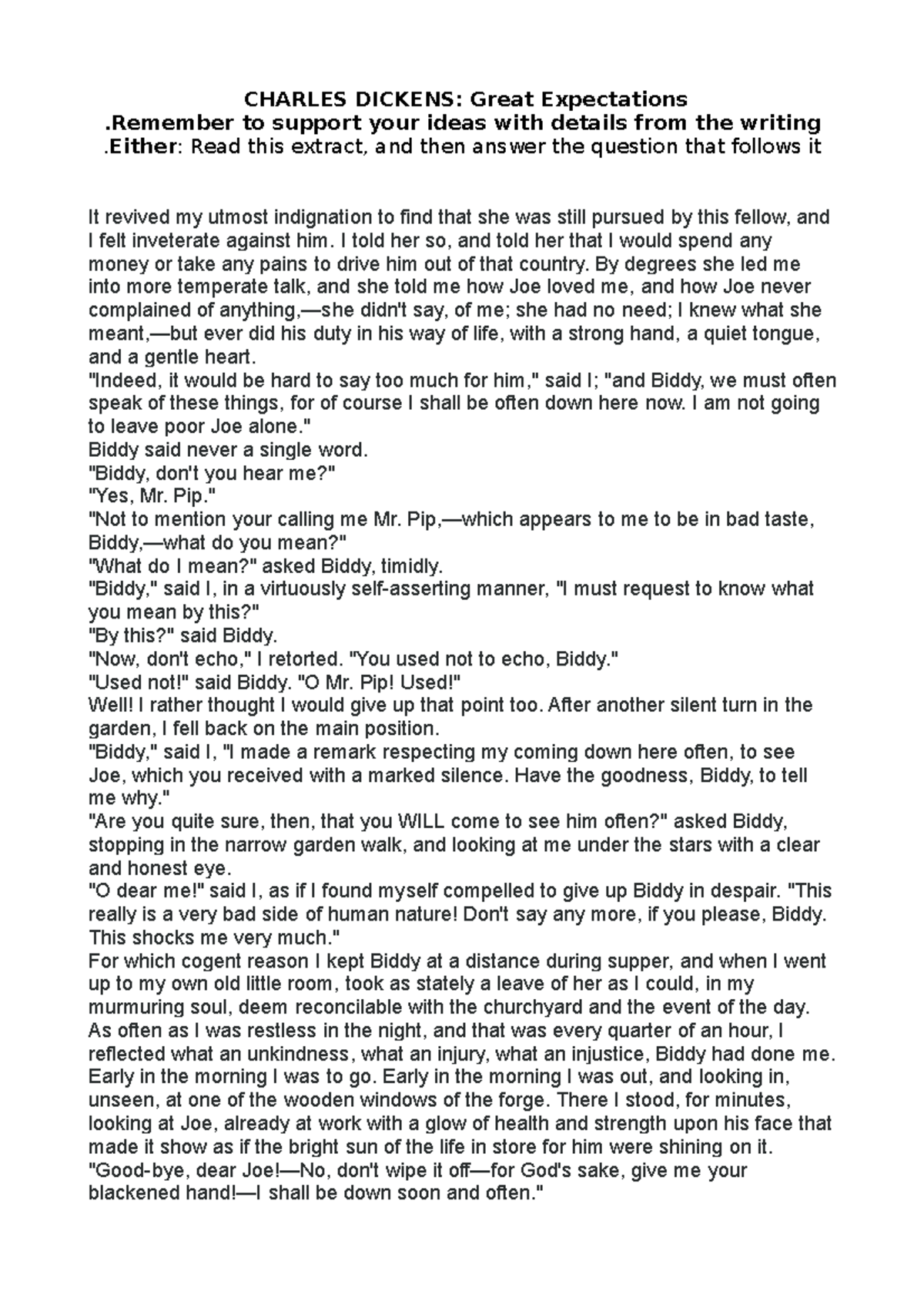 English notes that are good - CHARLES DICKENS: Great Expectations ...
