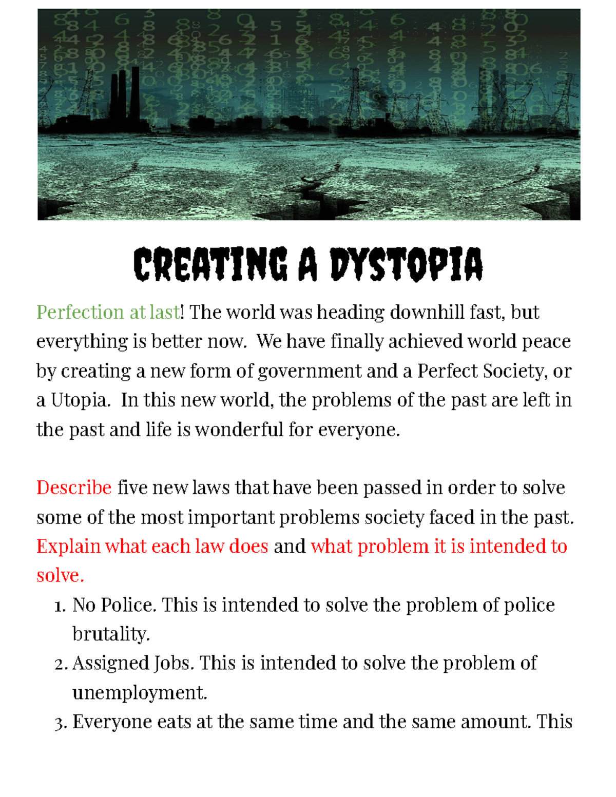 Creating a Dystopia - jkenjni - Creating A Dystopia Perfection at last ...