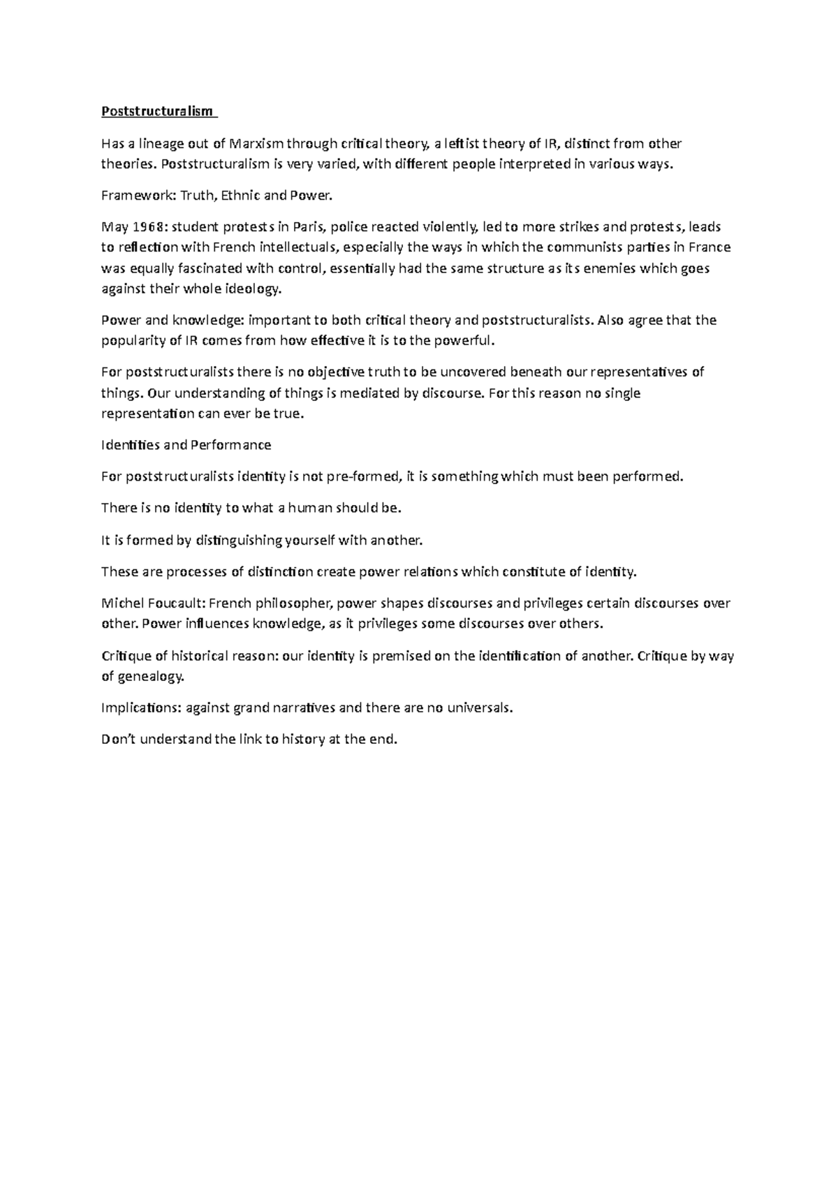 Poststructuralism - Dr Chris Zebrowski - Poststructuralism Has a ...